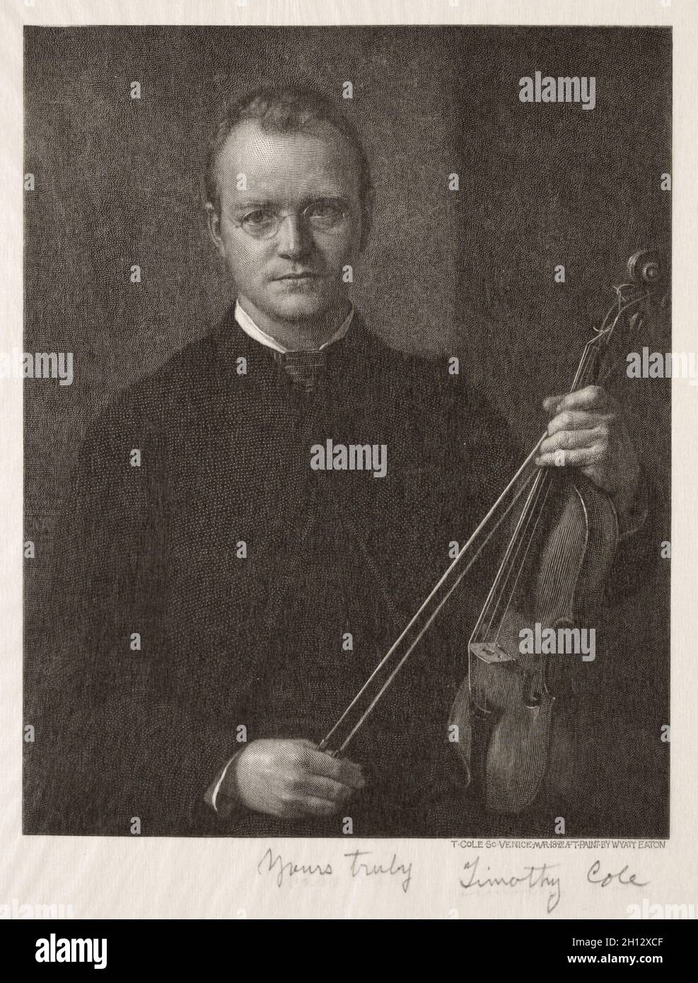 Old Italian Masters: Portrait of Timothy Cole (Man with Violin), 1892 ...