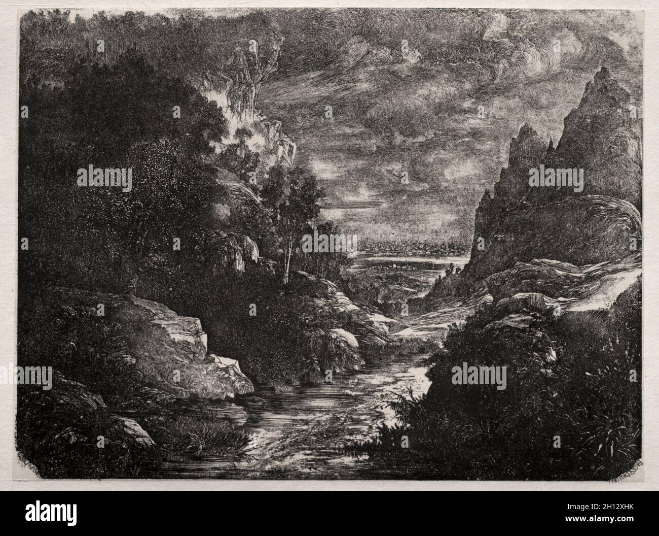The Mountain Stream, 1871. Rodolphe Bresdin (French, 1822-1885 ...