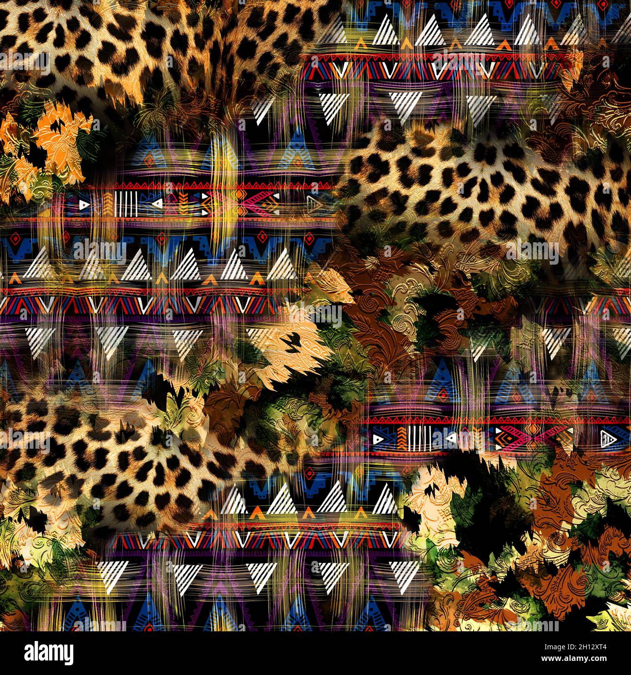 Multicolor abstract background. Digital effects. Geometric texture ...