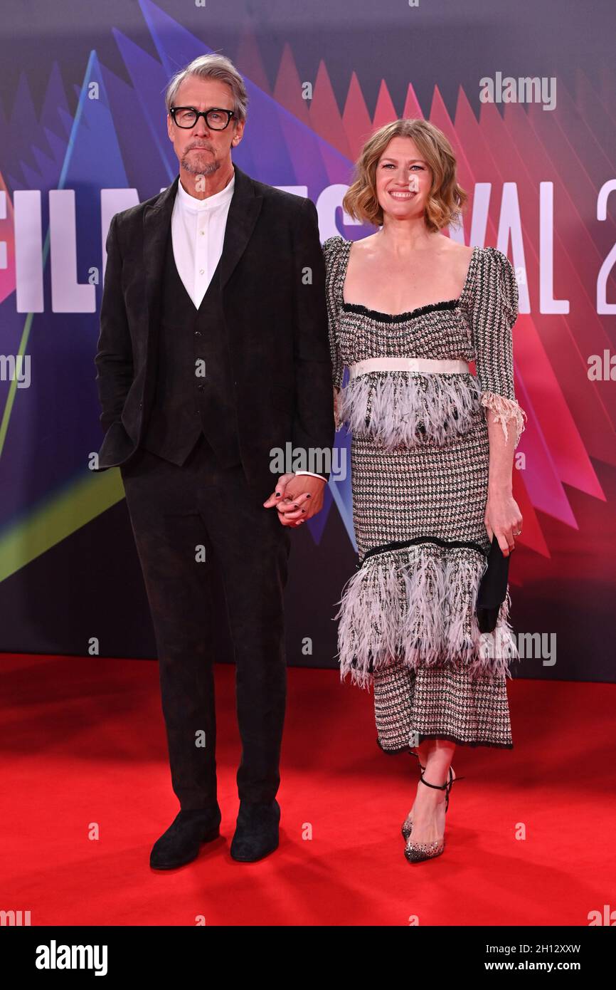 London, UK. 16 October 2021. Alan Ruck and Mirielle Ruck arriving for ...