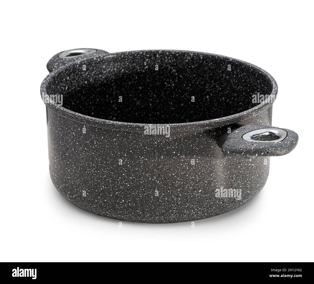 New black metal saucepan isolated on white background Stock Photo - Alamy