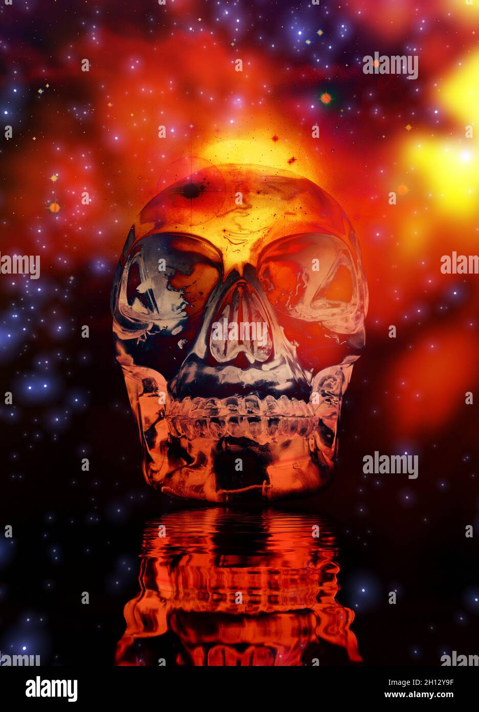 Crystal skull, illustration Stock Photo - Alamy