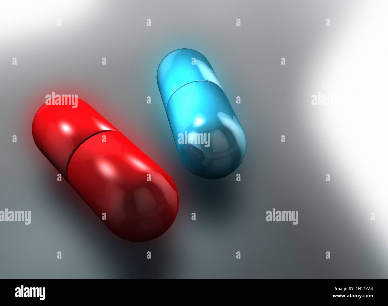 Red pill and blue pill, illustration Stock Photo - Alamy