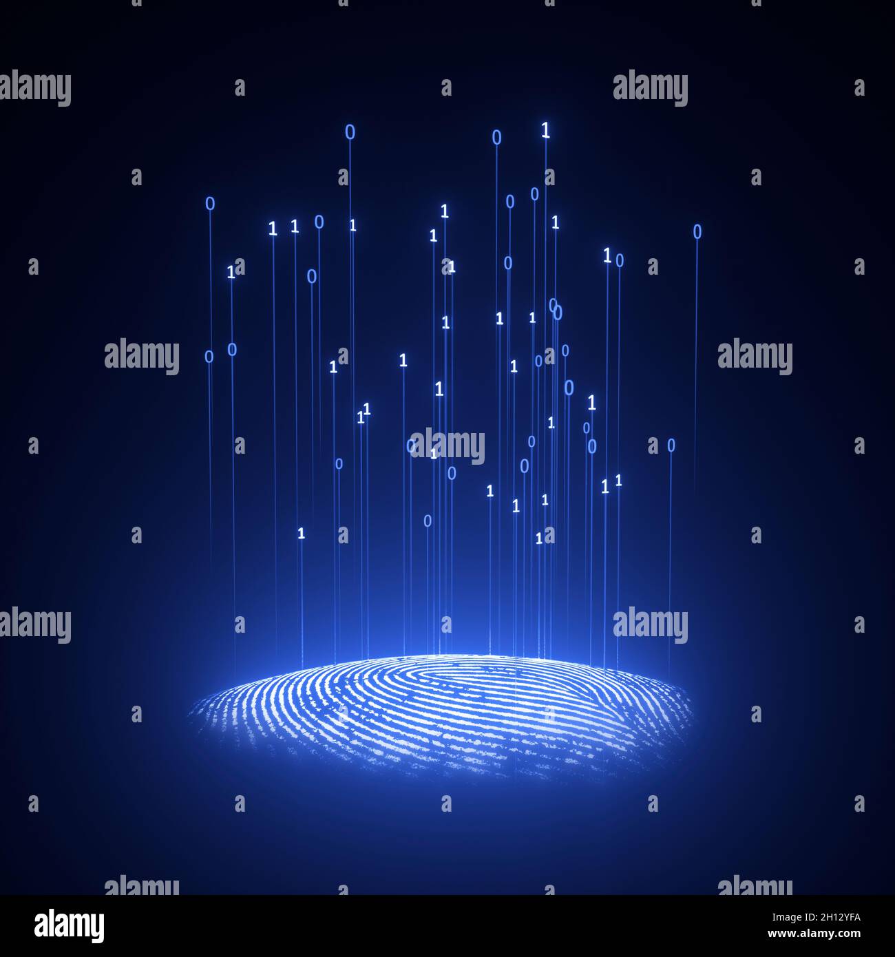 Biometric security, conceptual illustration Stock Photo - Alamy