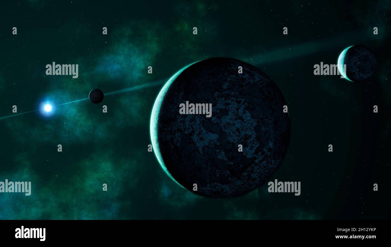 Exoplanets around a pulsar Stock Photo - Alamy