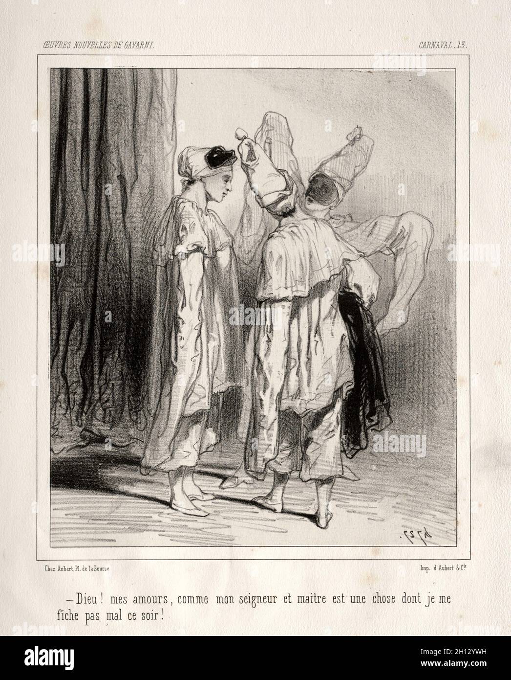 Carnaval. Paul Gavarni (French, 1804-1866). Lithograph Stock Photo - Alamy