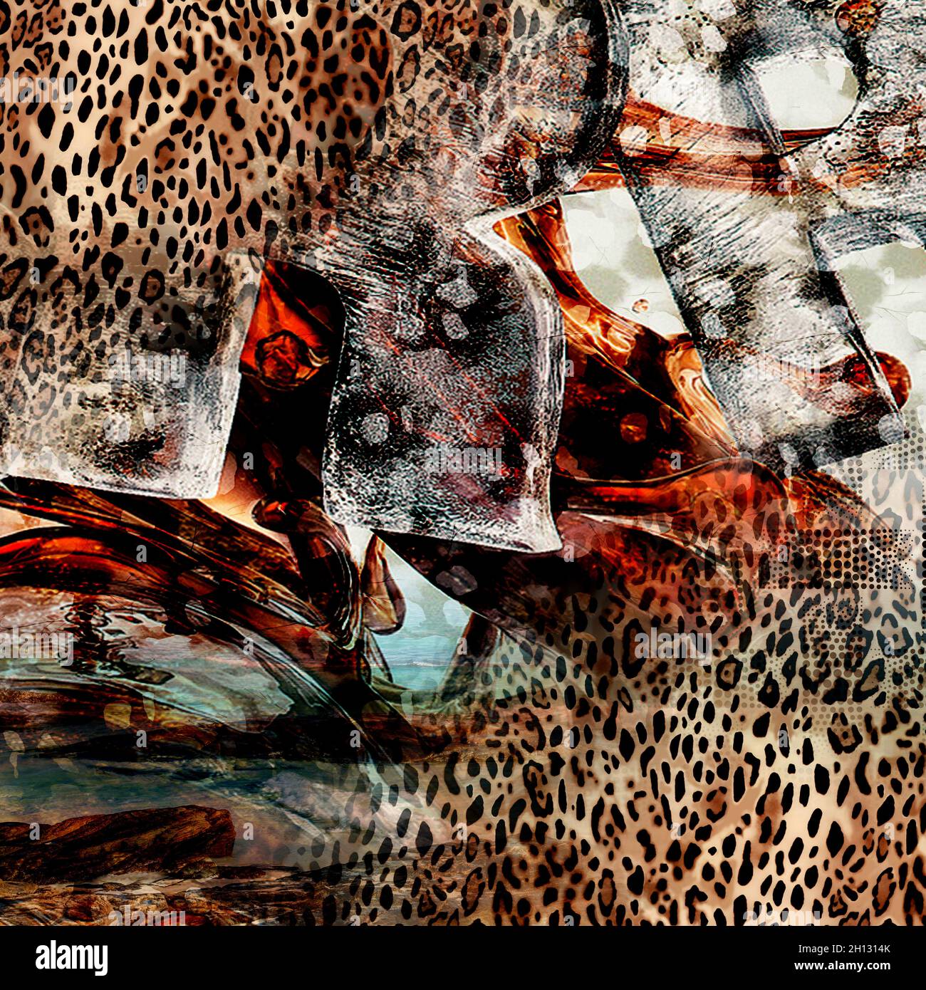 Multicolor abstract background. Digital effects. Geometric texture ...