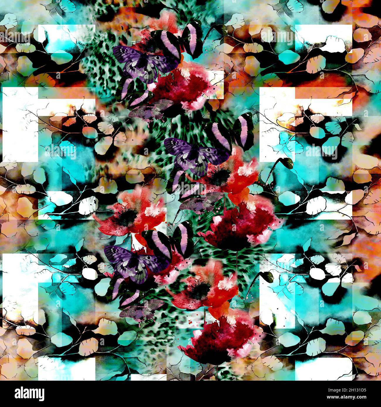 Multicolor abstract background. Digital effects. Geometric texture ...