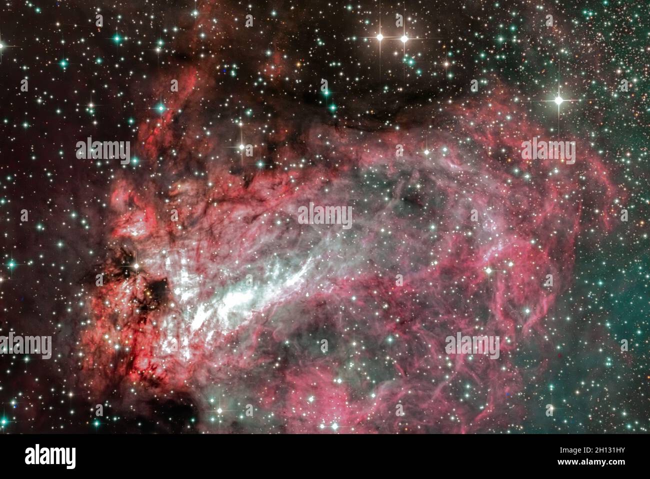 The Omega Nebula, also known as the Swan Nebula, is an H II region in ...