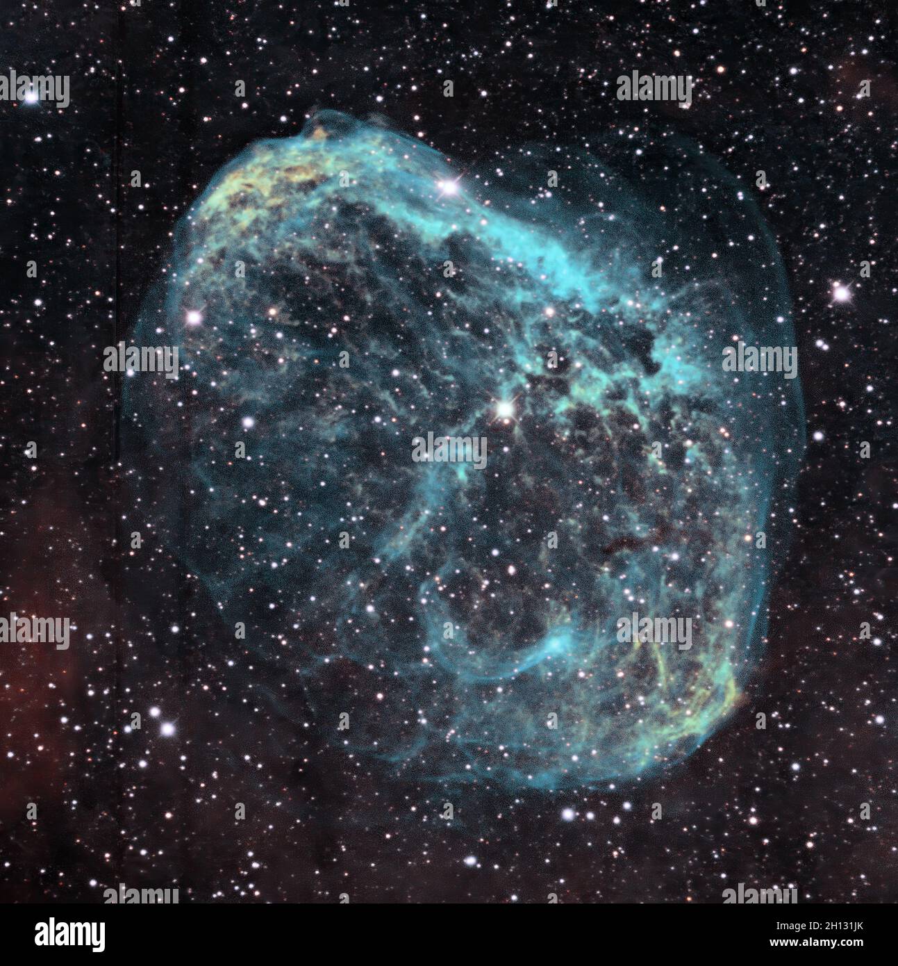 The Crescent Nebula is an emission nebula in the constellation Cygnus ...