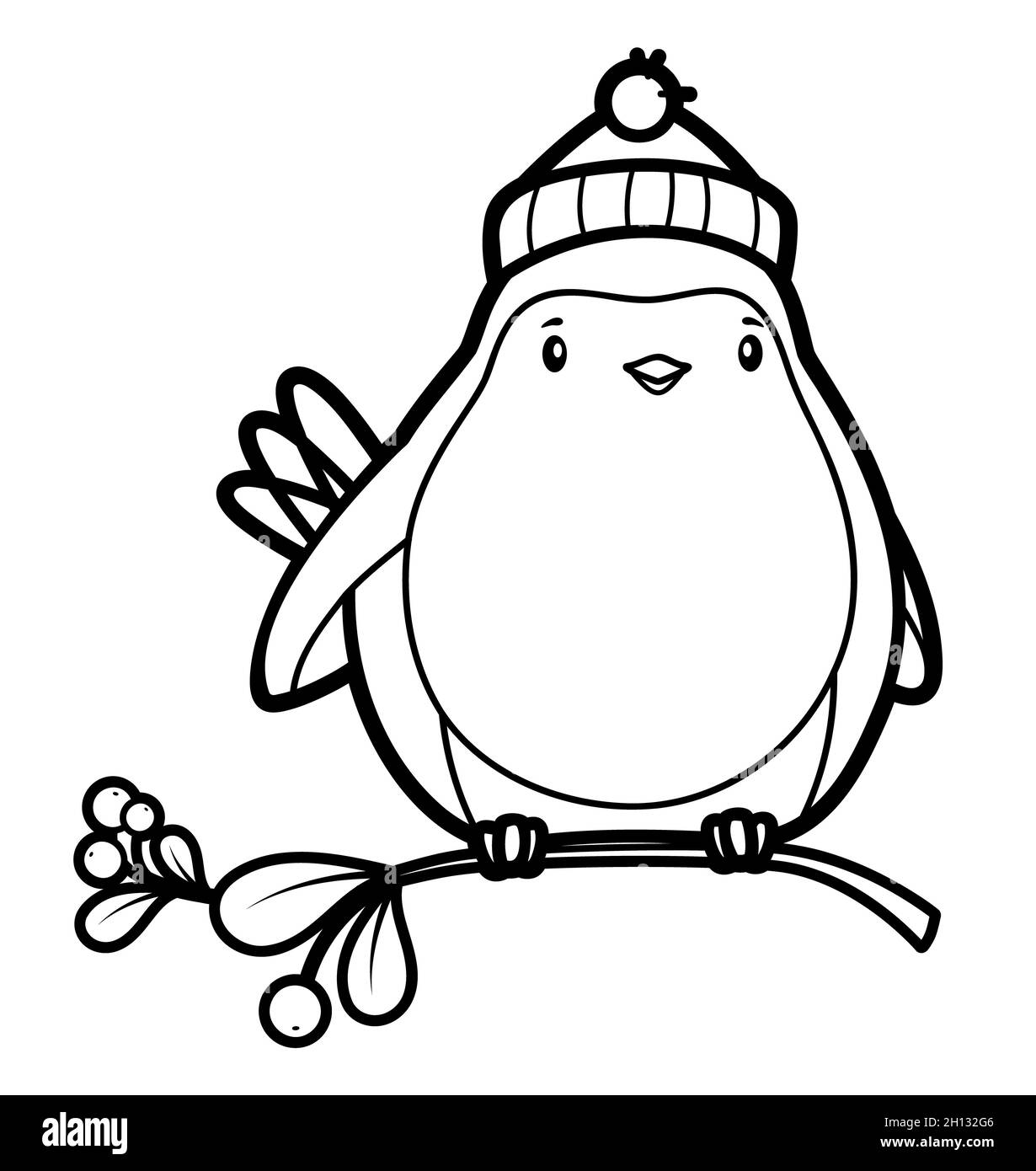 Christmas Bird Coloring Pages
