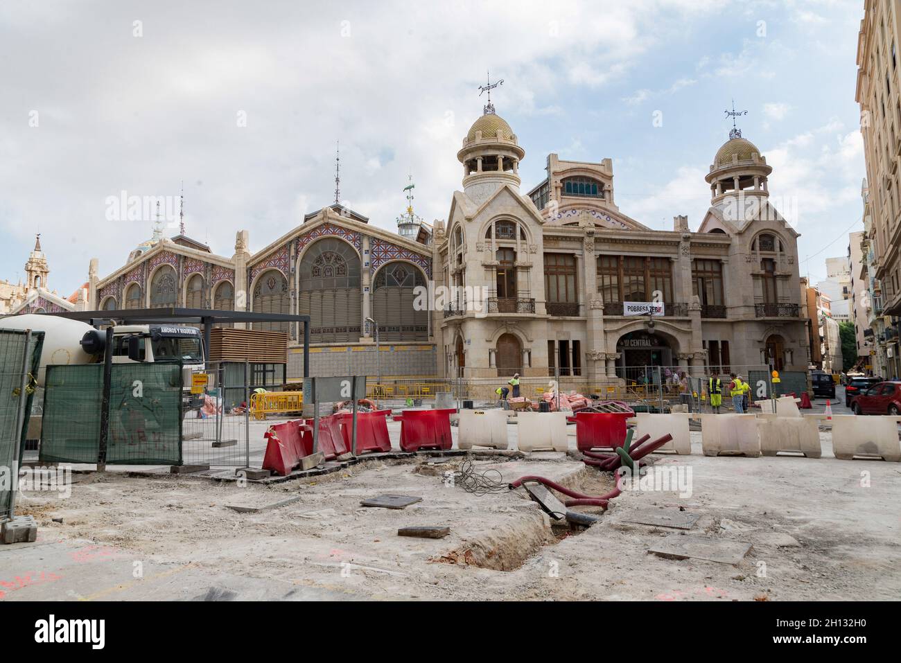 Valencia, Spain. 13th Oct, 2021. General view during the redevelopment ...
