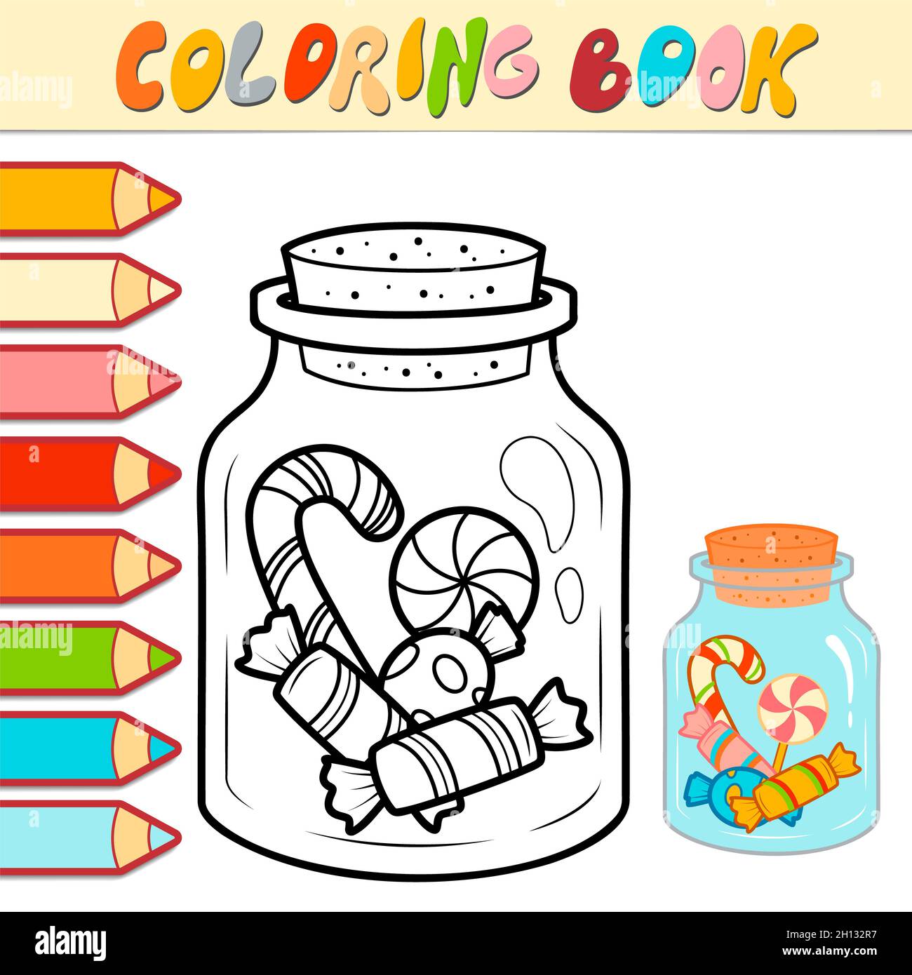 Candy Jar Coloring Page
