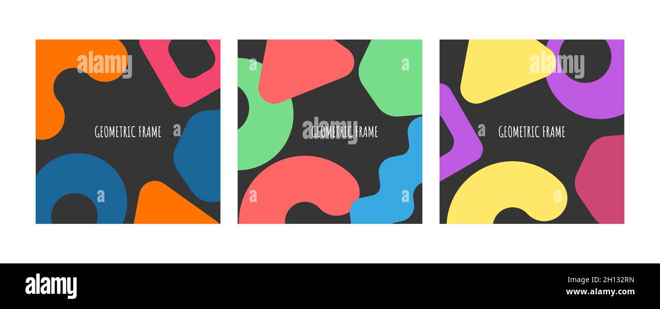 Seamless pattern in memphis style, background with geometric shapes in ...