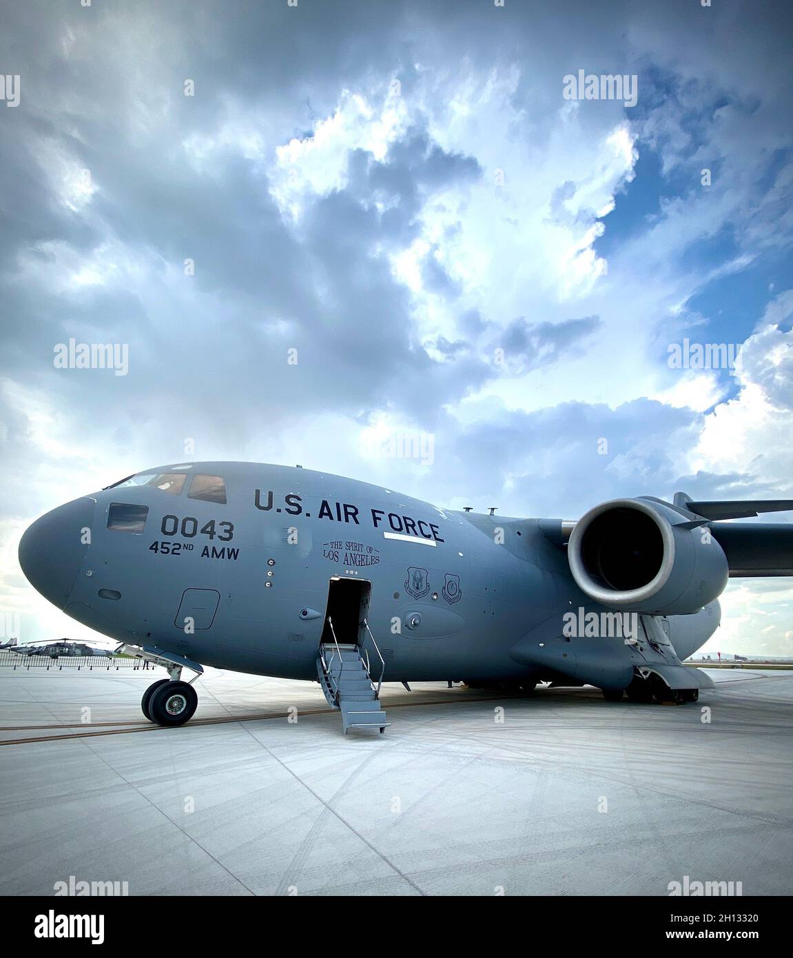 A C-17 Globemaster III from the 452nd Air Mobility Wing, March Air Reserve Base, CA lands at the ...