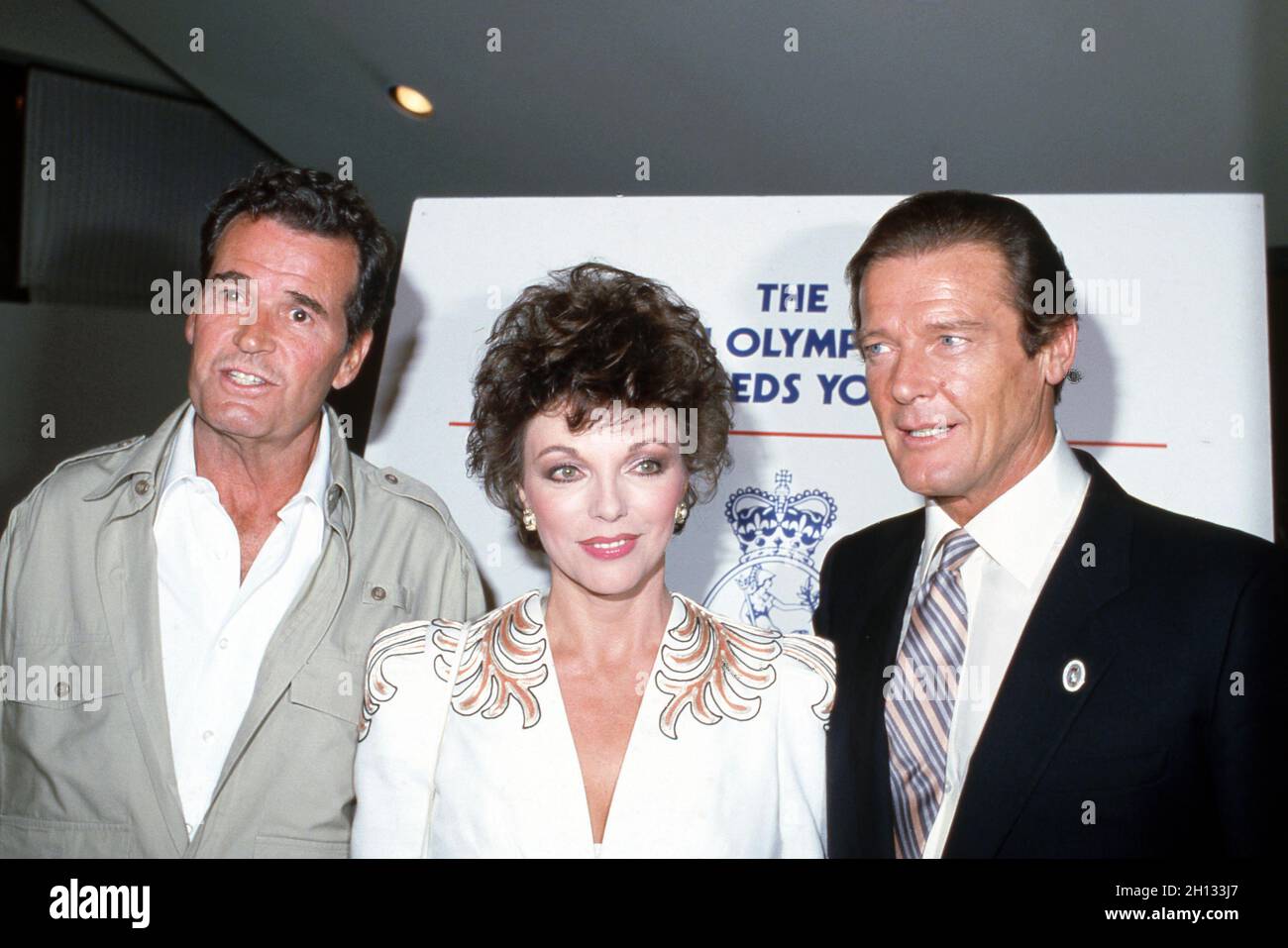James Garner, Joan Collins and Roger Moore Circa 1980's Credit: Ralph ...