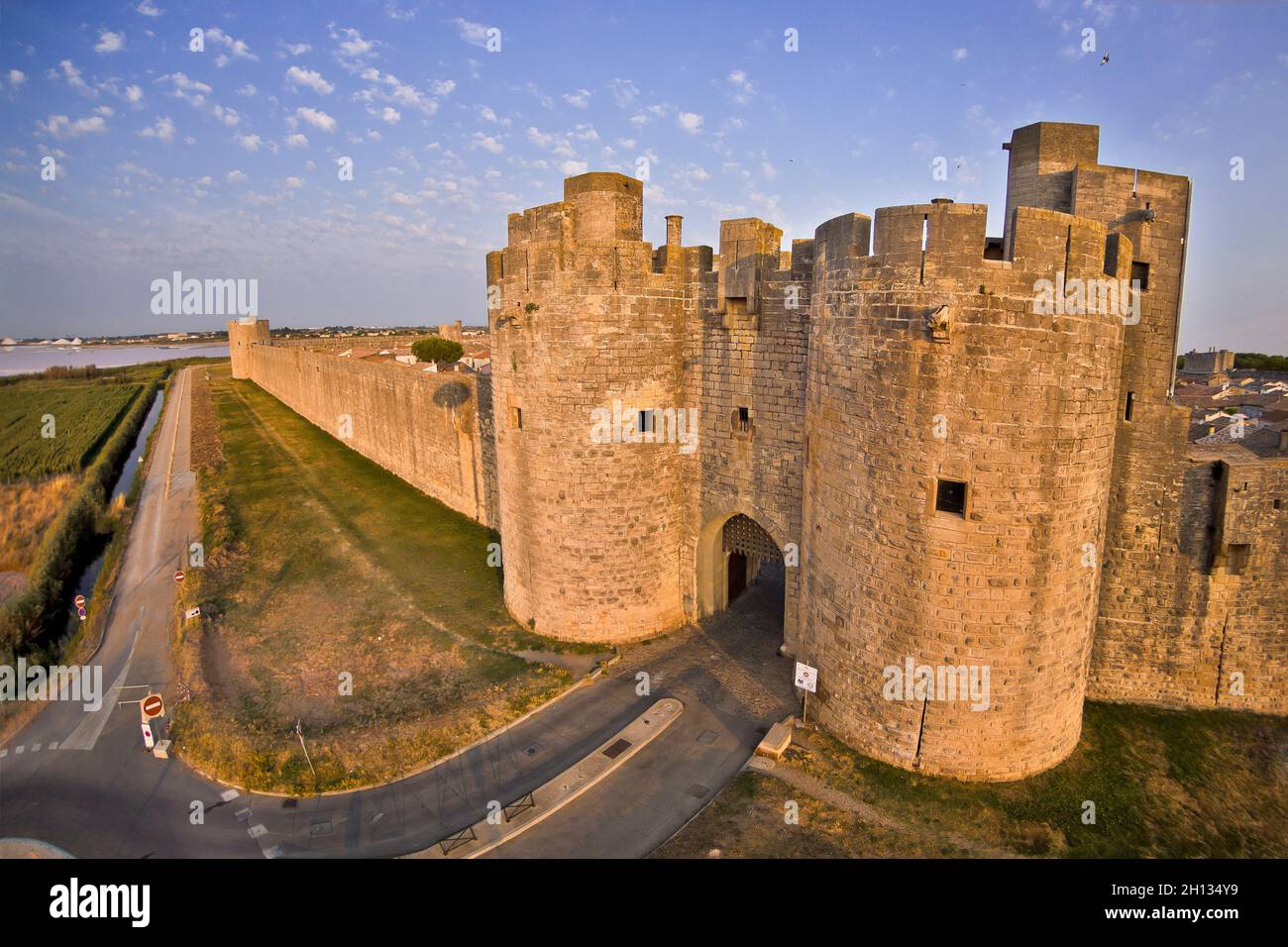 Ramparts walled city aigues hi-res stock photography and images - Alamy