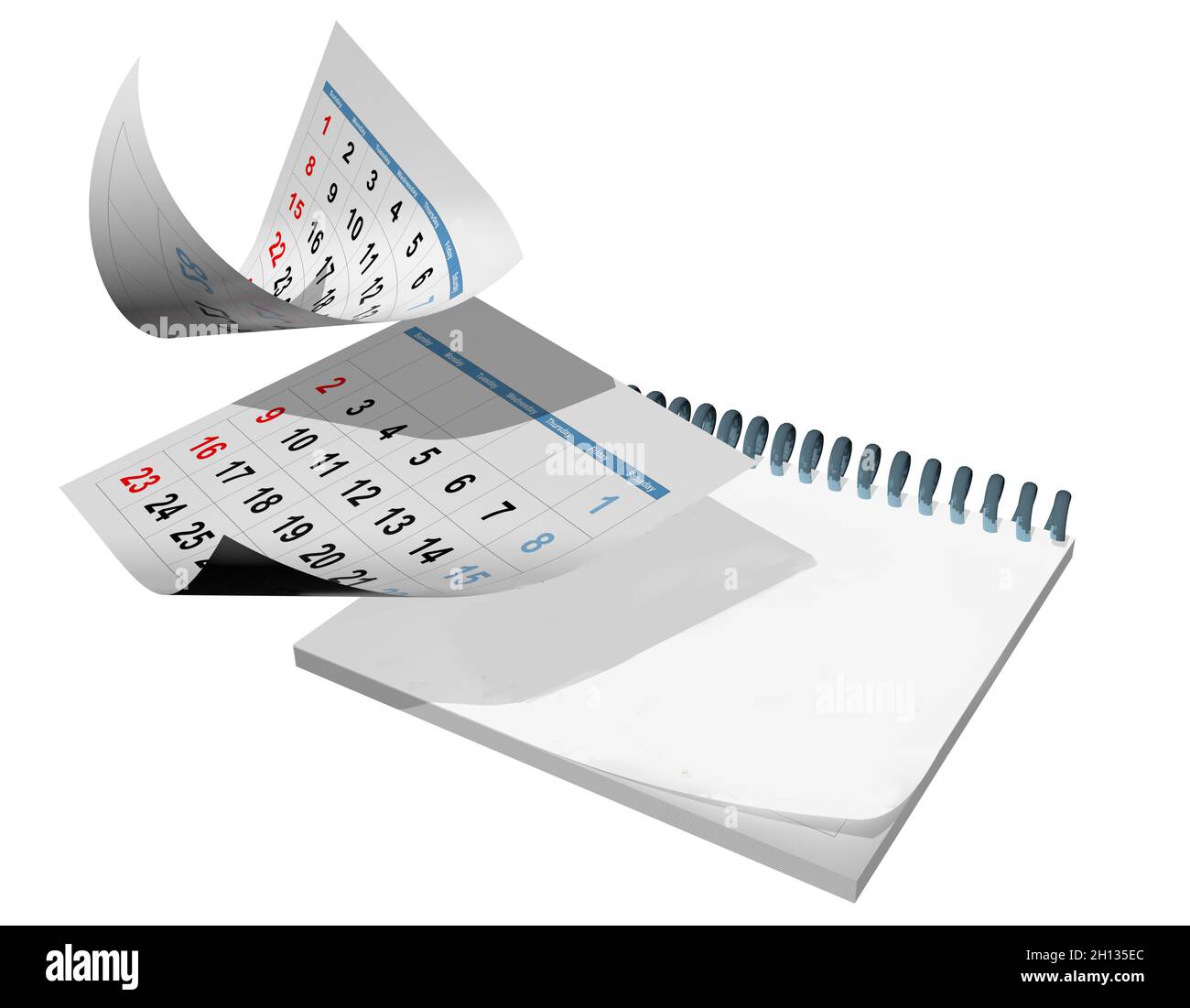 Flying calendar page hi-res stock photography and images - Alamy