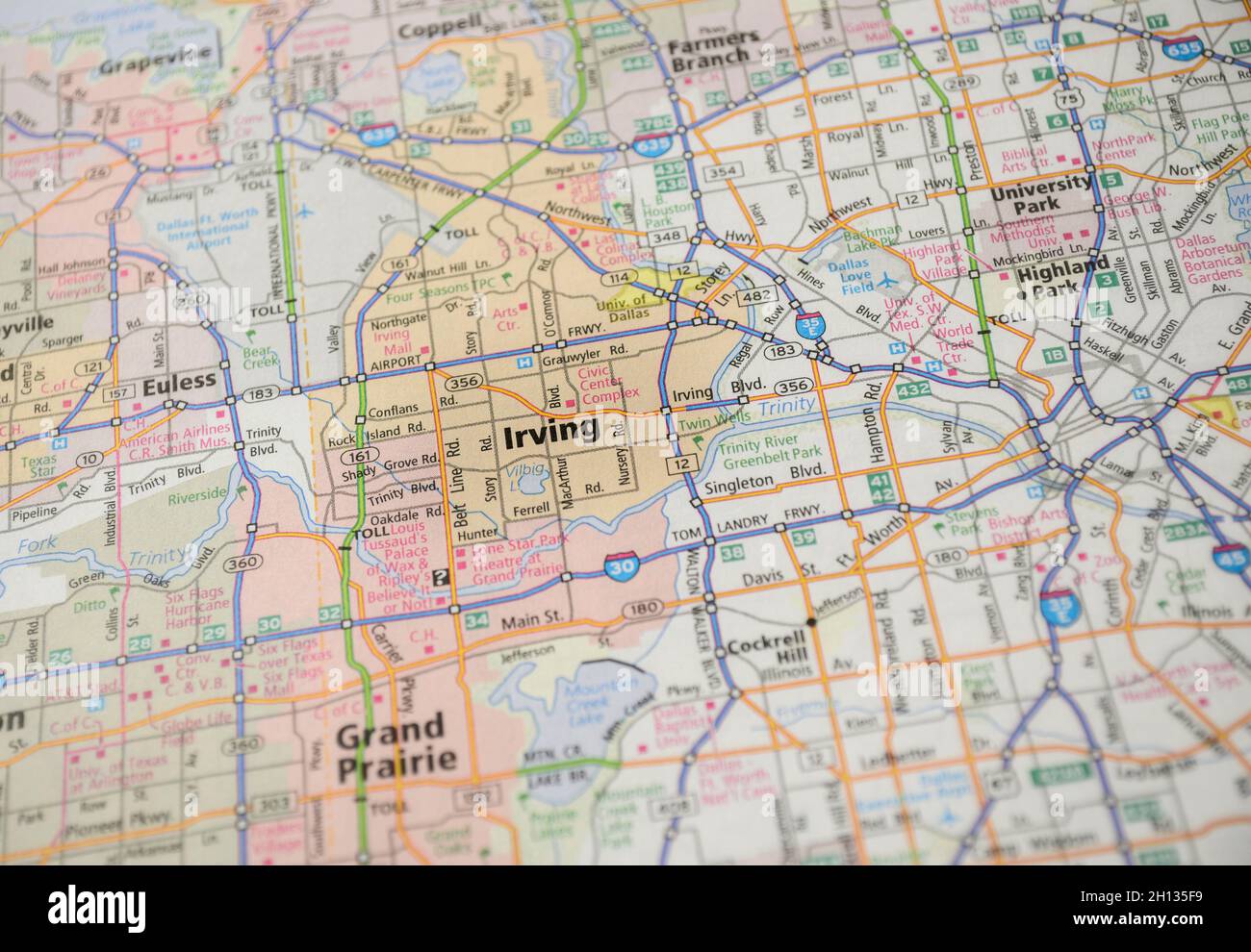 North texas county map hi-res stock photography and images - Alamy