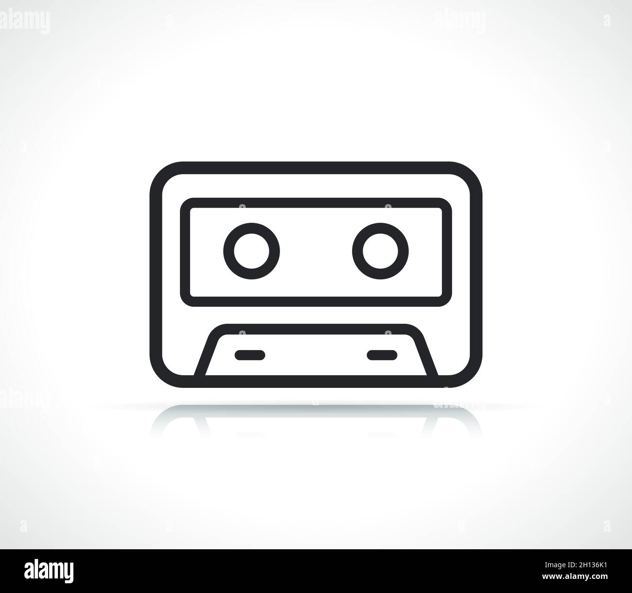 audio tape or cassette thin line icon Stock Vector Image & Art - Alamy