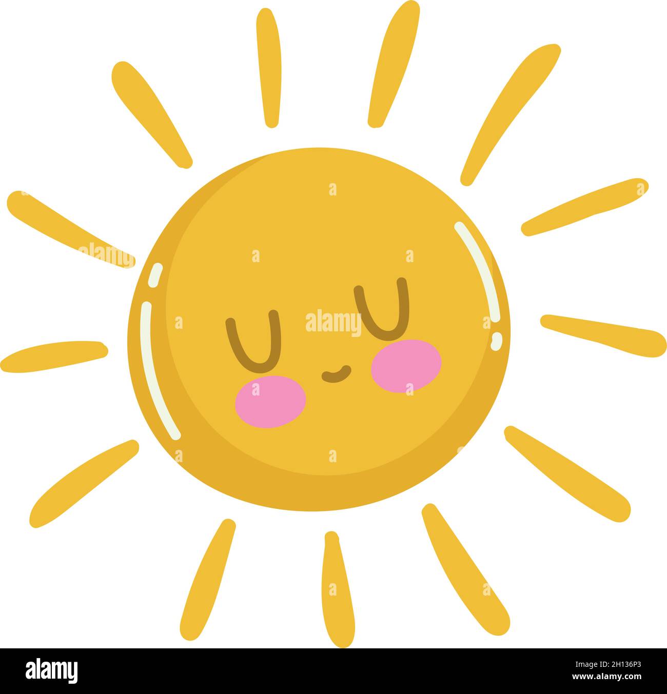 cute cartoon sun Stock Vector Image & Art - Alamy