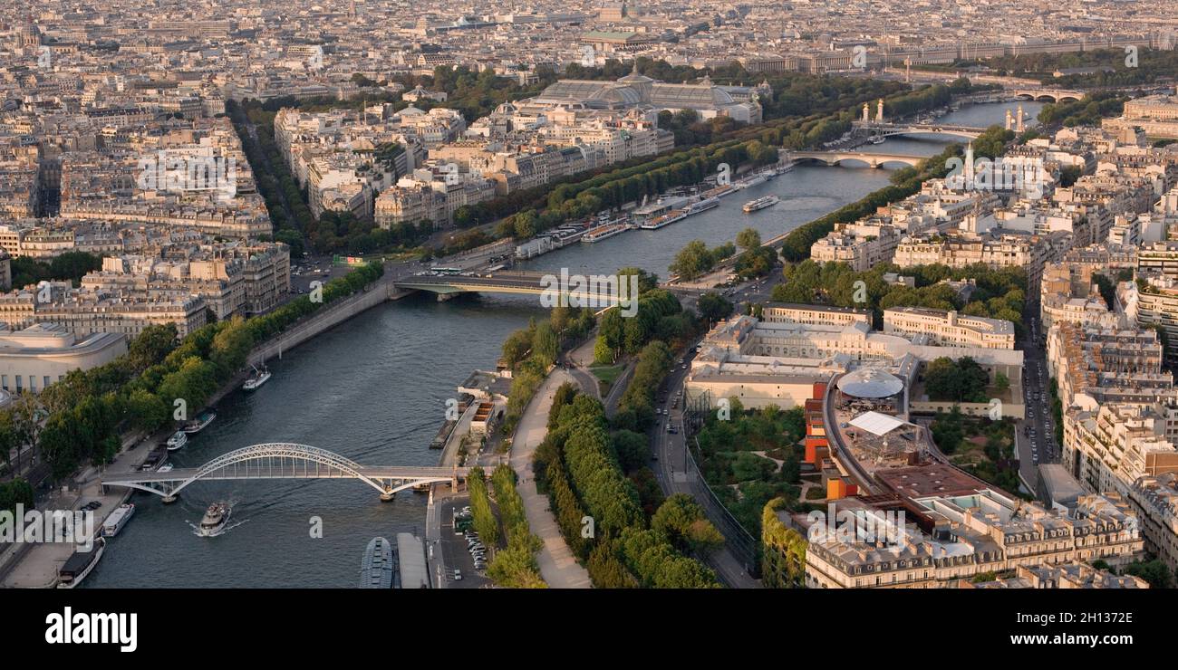 Paris Right Bank Seine Aerial High Resolution Stock Photography and ...
