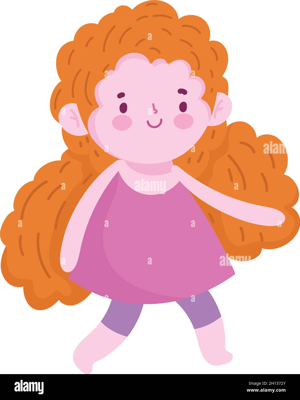 cartoon little girl Stock Vector Image & Art - Alamy