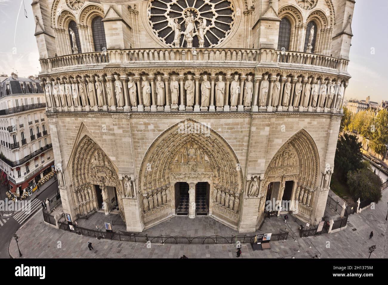 AT THE HEIGHT OF THE GALLERY OF KINGS, ABOVE THE THREE PORTALS OF THE ...