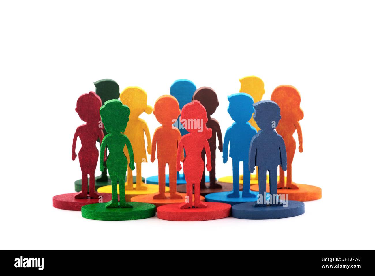 Colorful group of people figures Stock Photo - Alamy
