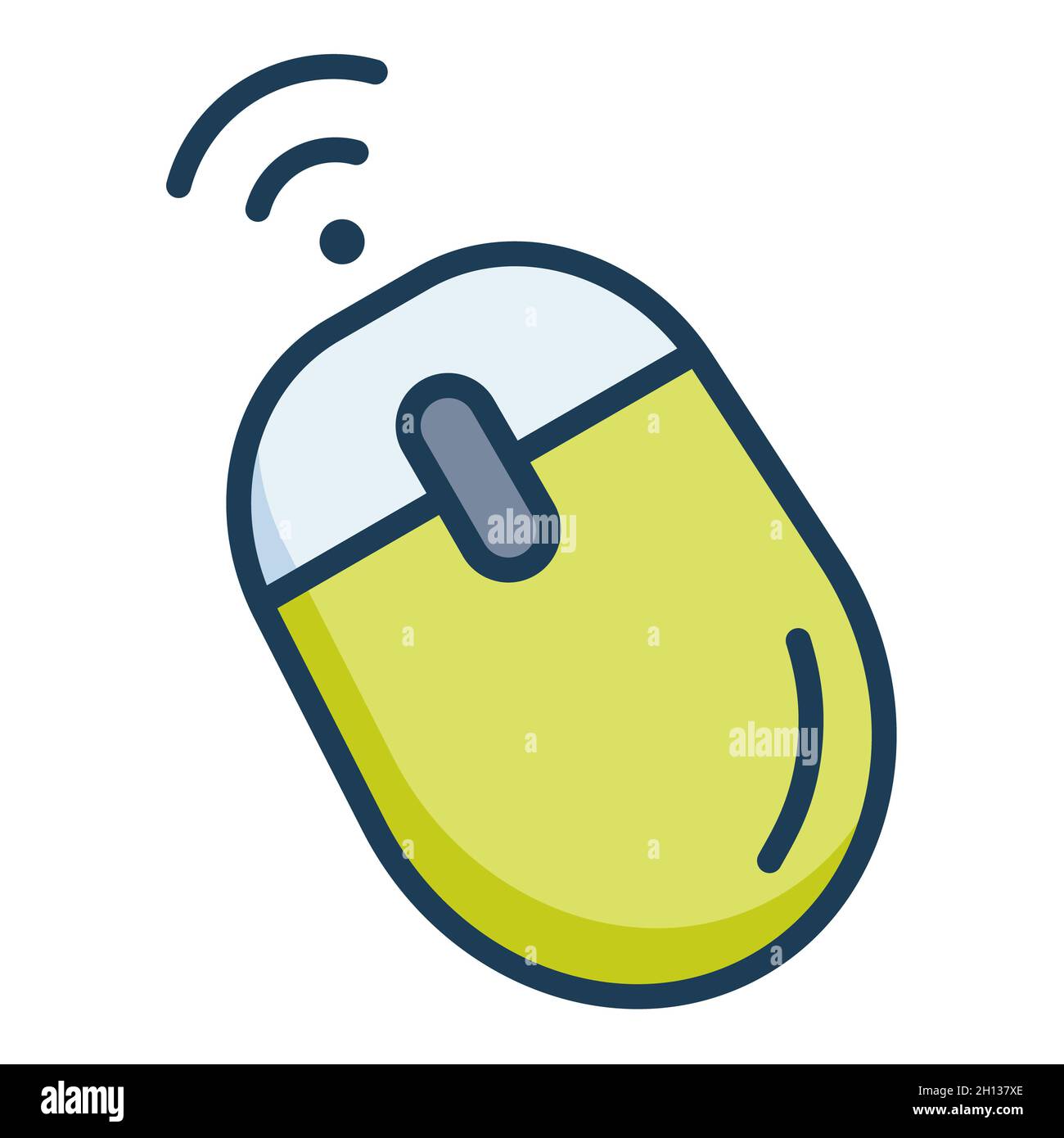 mouse wireless electronic single isolated icon with filled line style ...