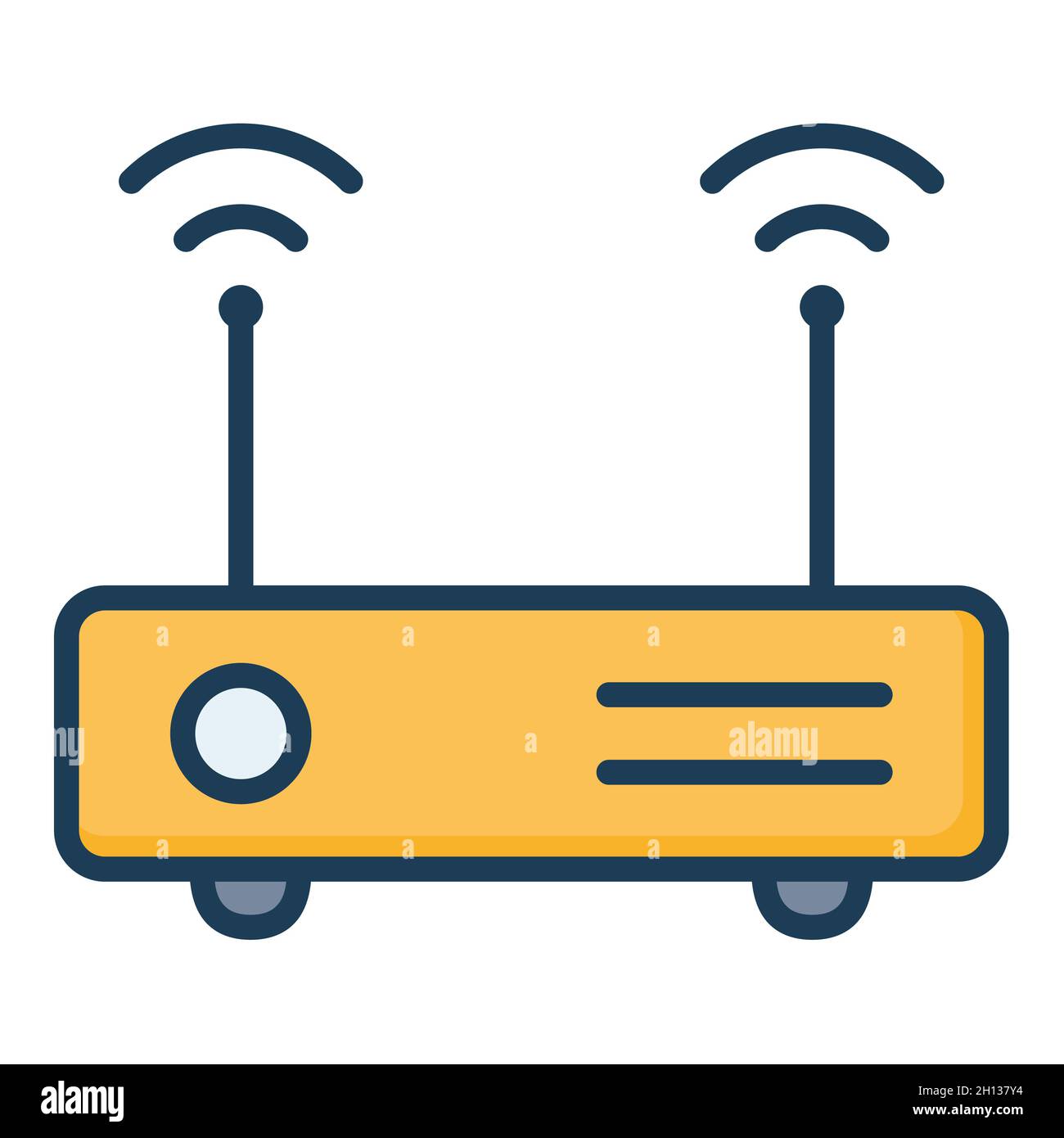 router access point wireless modem single isolated icon with filled ...