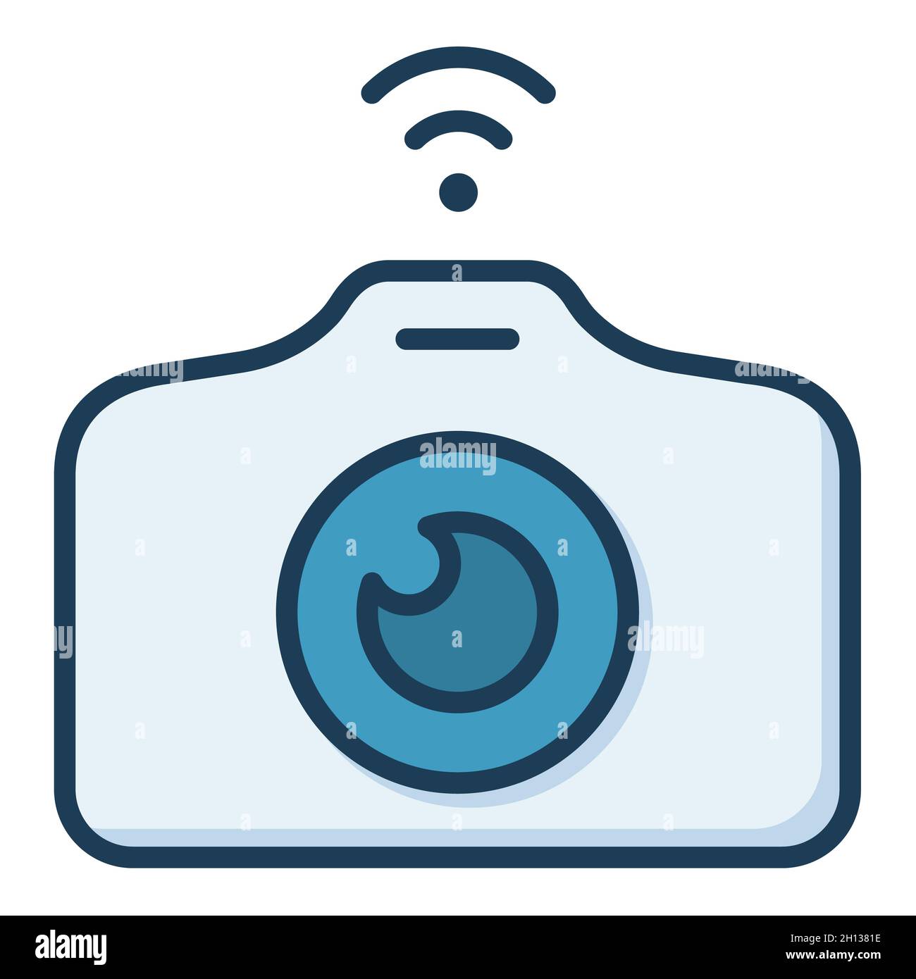 photography camera wireless iot single isolated icon with filled line ...