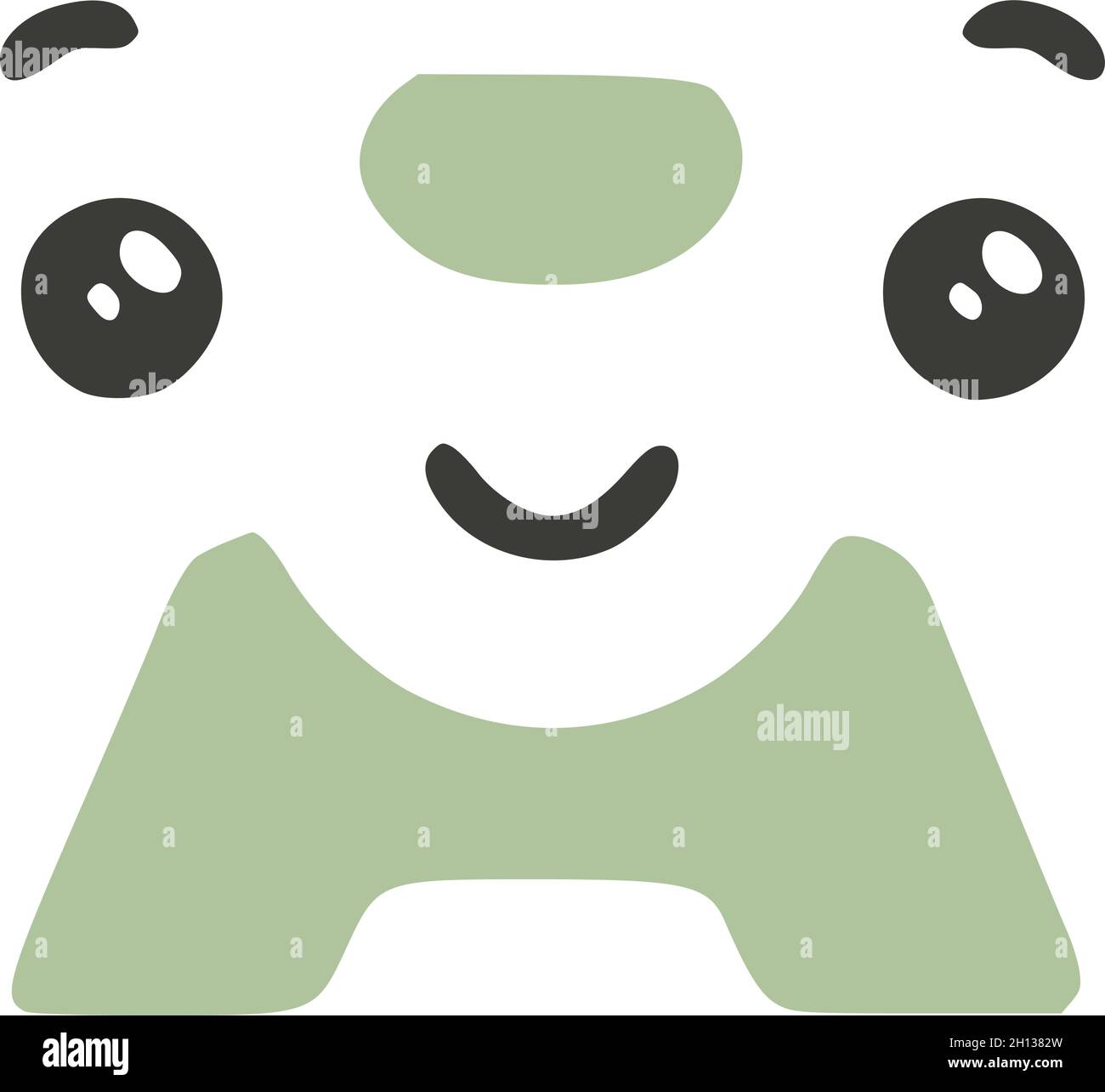 Letter A cute kawaii character isolated on white background, vector ...