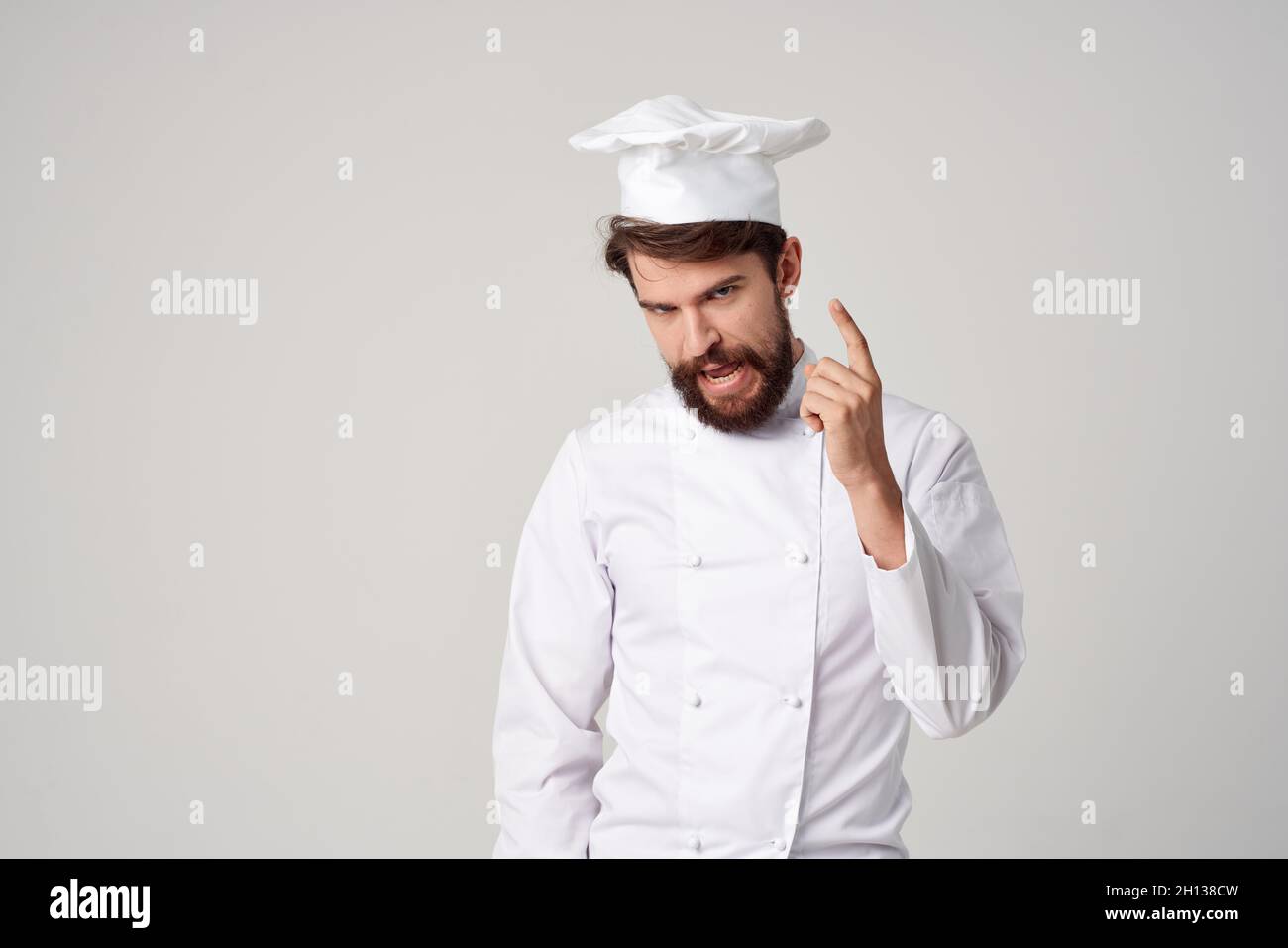 Chef Cooking culinary industry Professional emotions Stock Photo - Alamy