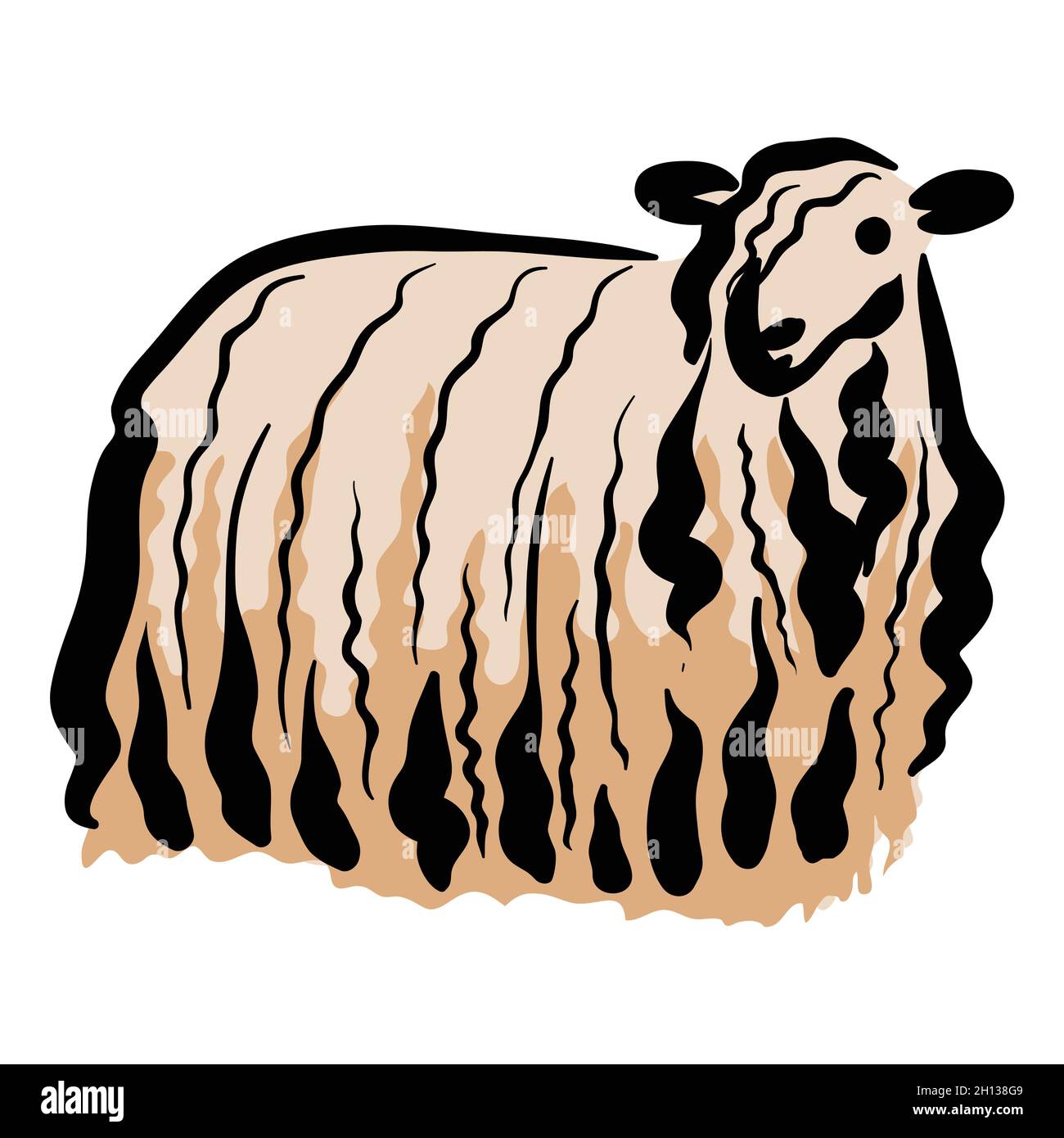 Sheep in field Stock Vector Images - Alamy