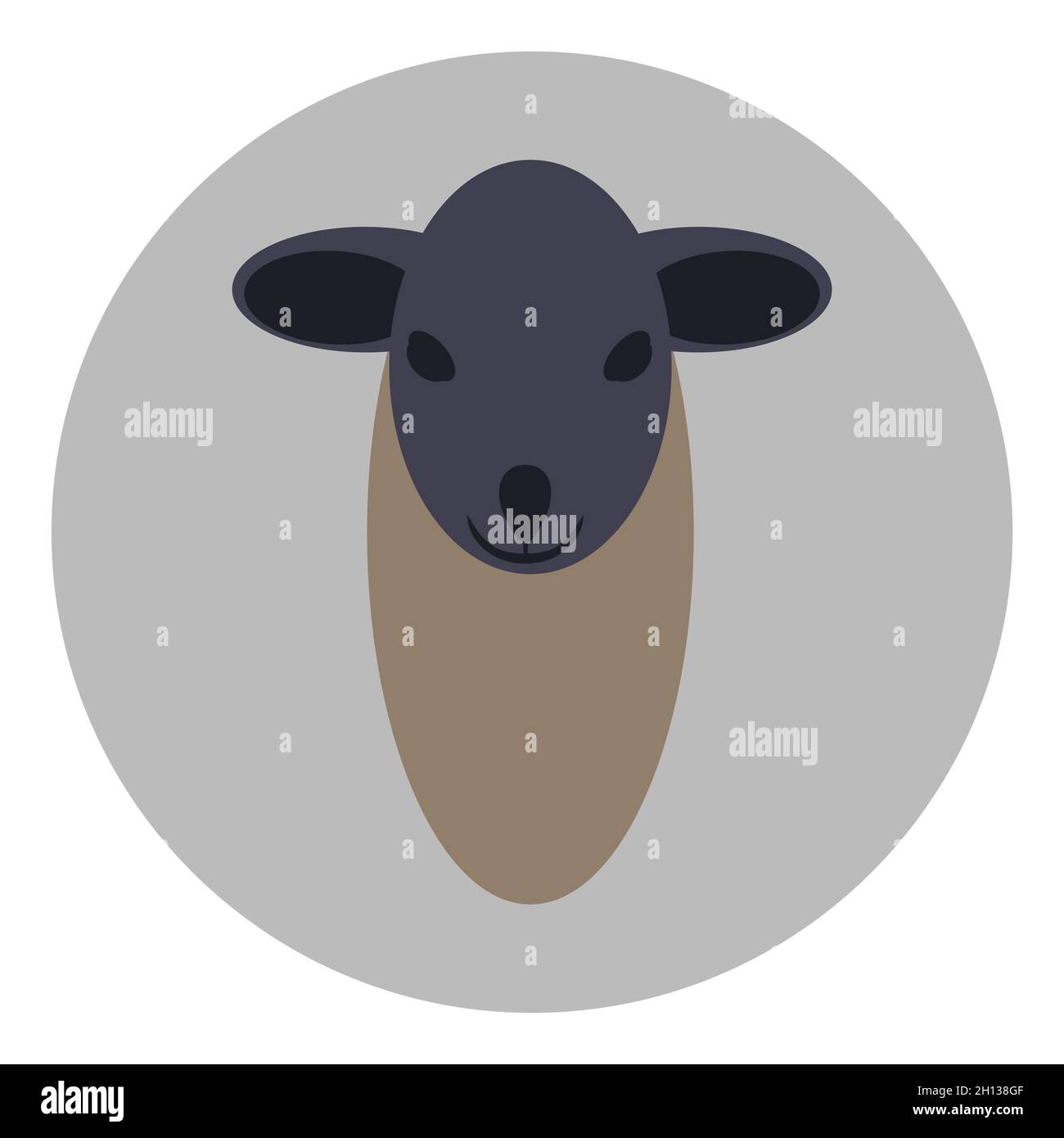Small Sheep head icon vector Stock Vector Image & Art - Alamy