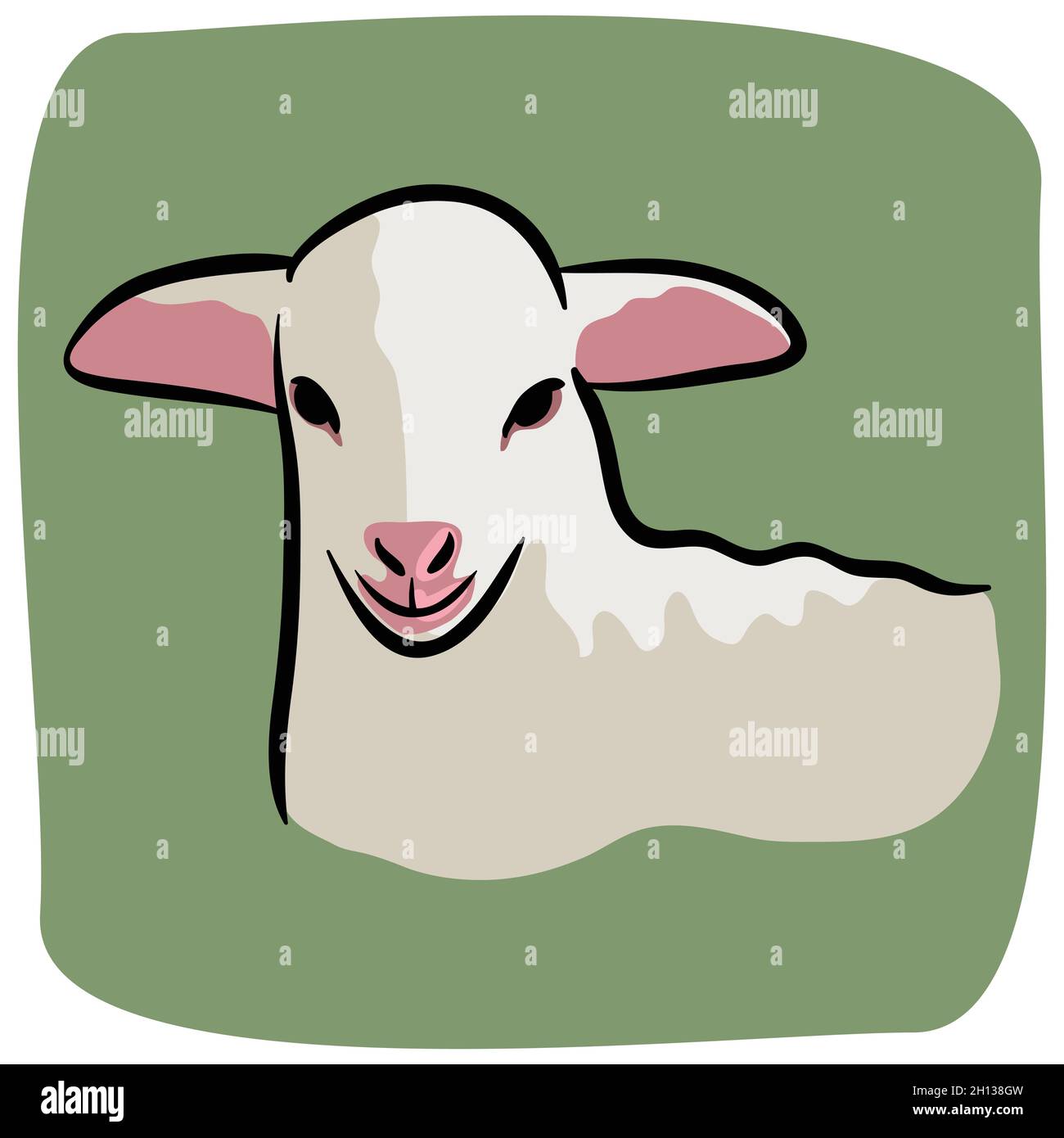 white Sheep illustration Stock Vector Image & Art - Alamy
