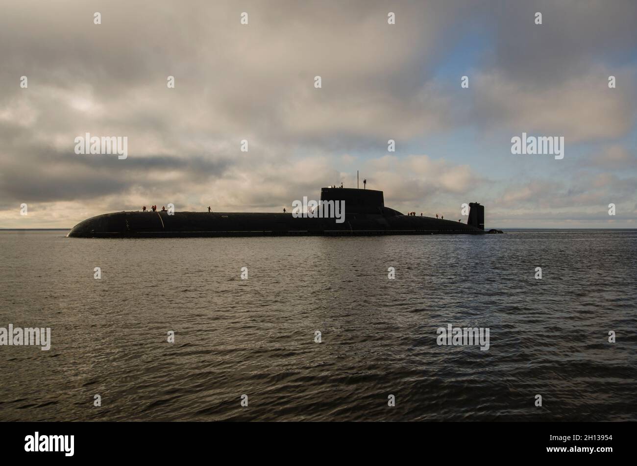 October, 2021 - White Sea. Nuclear submarine "Dmitry Donskoy". Russia ...
