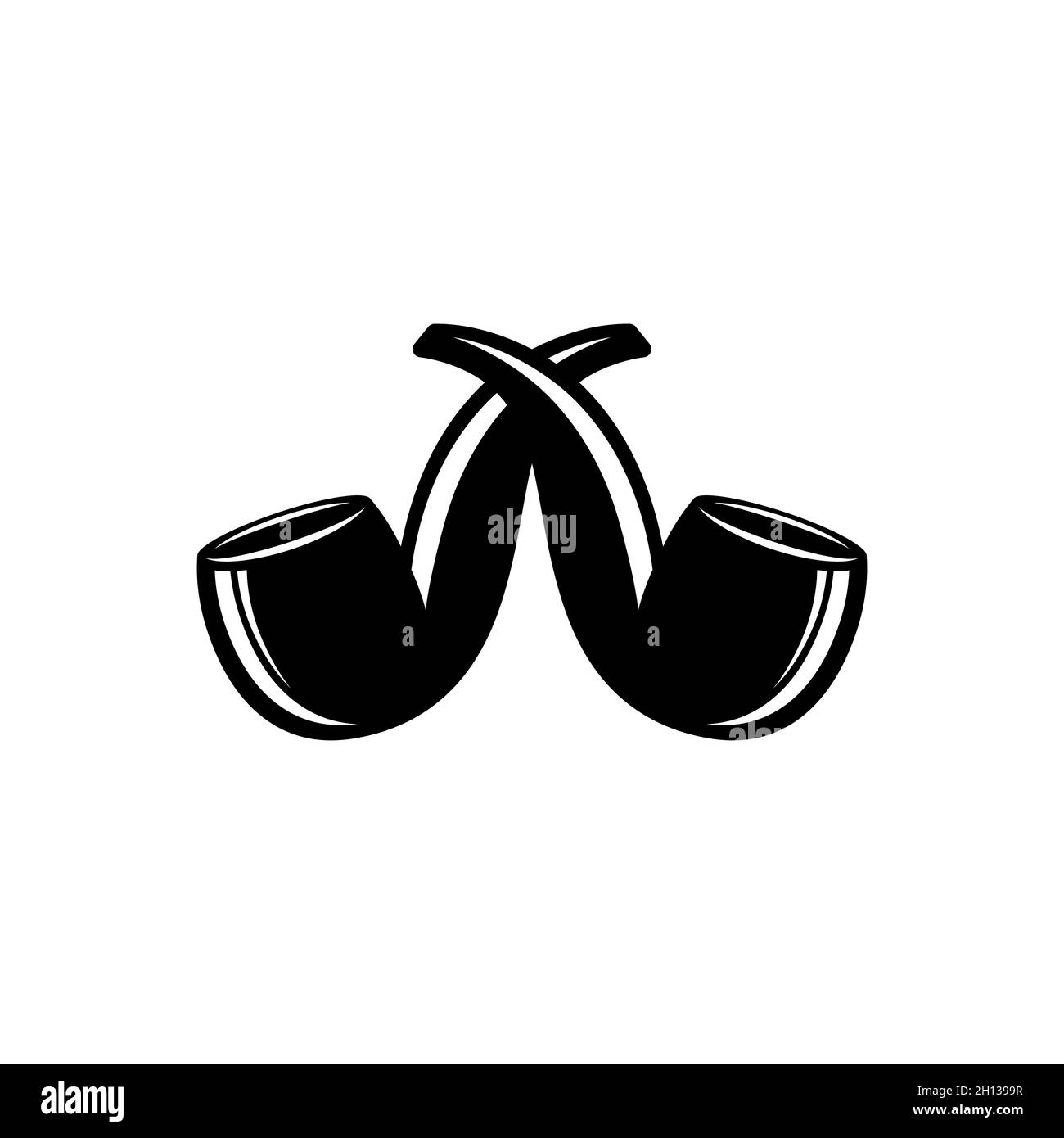 Crossed smoking pipes. Gentlemen vinage tobacco pipe. Traditional ...