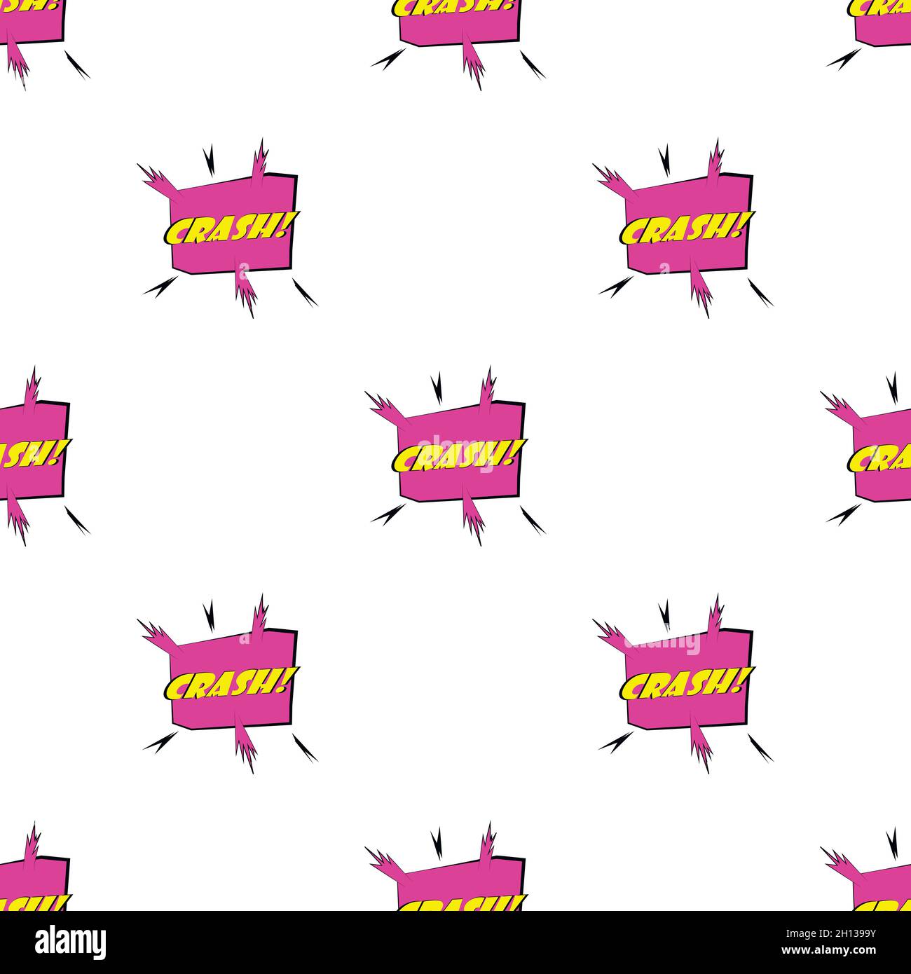 Crash, explosion speech bubble pattern seamless background texture ...