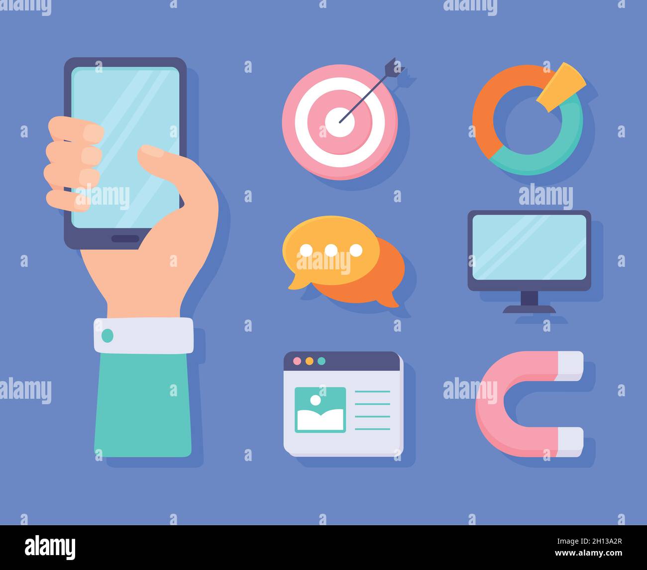 icons digital marketing Stock Vector Image & Art - Alamy