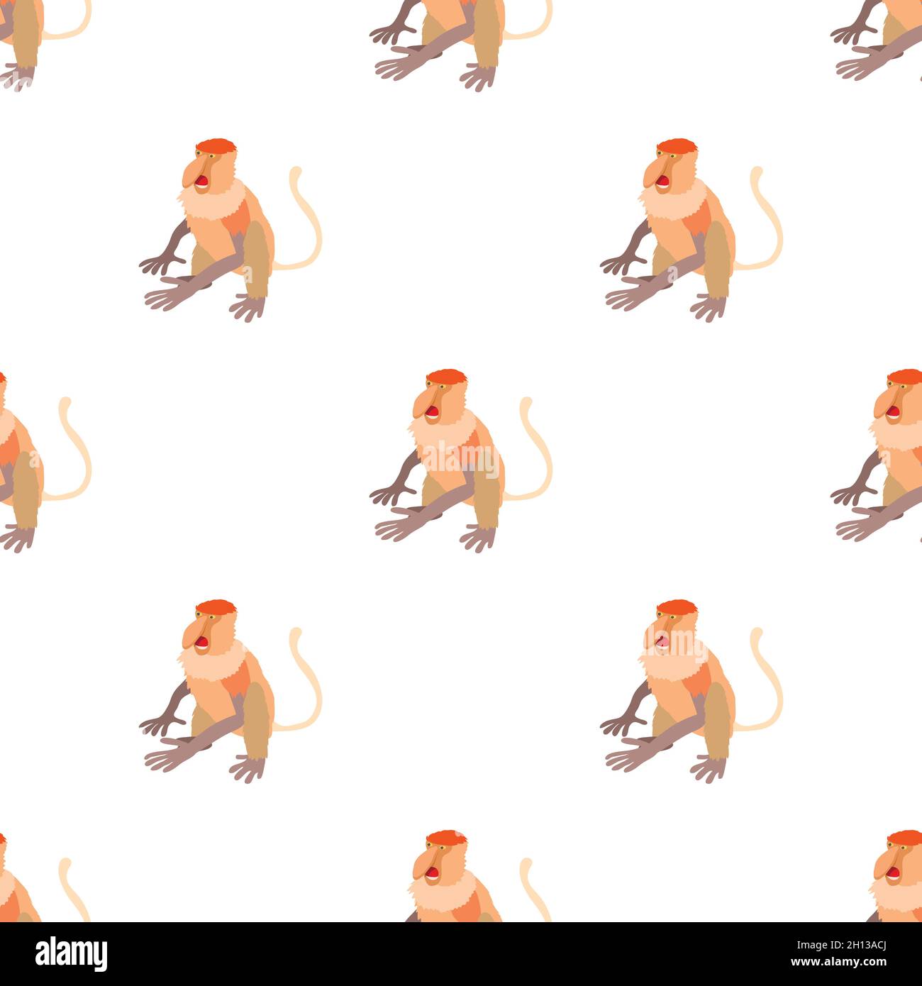 Nasalis monkey pattern seamless background texture repeat wallpaper ...