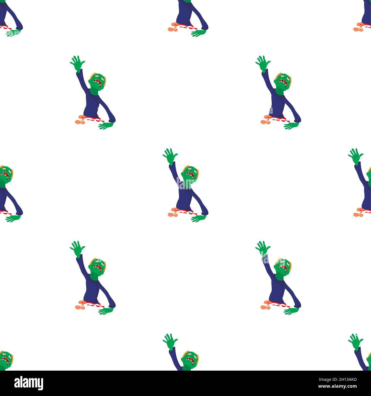 Zombie without lower body pattern seamless background texture repeat ...
