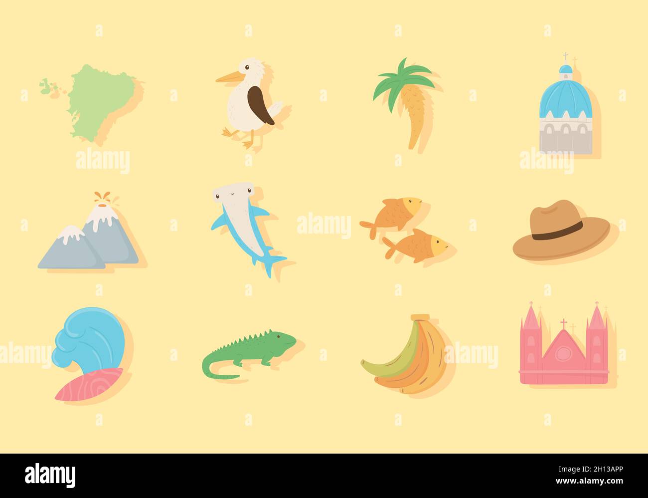 icons of ecuador Stock Vector Image & Art - Alamy