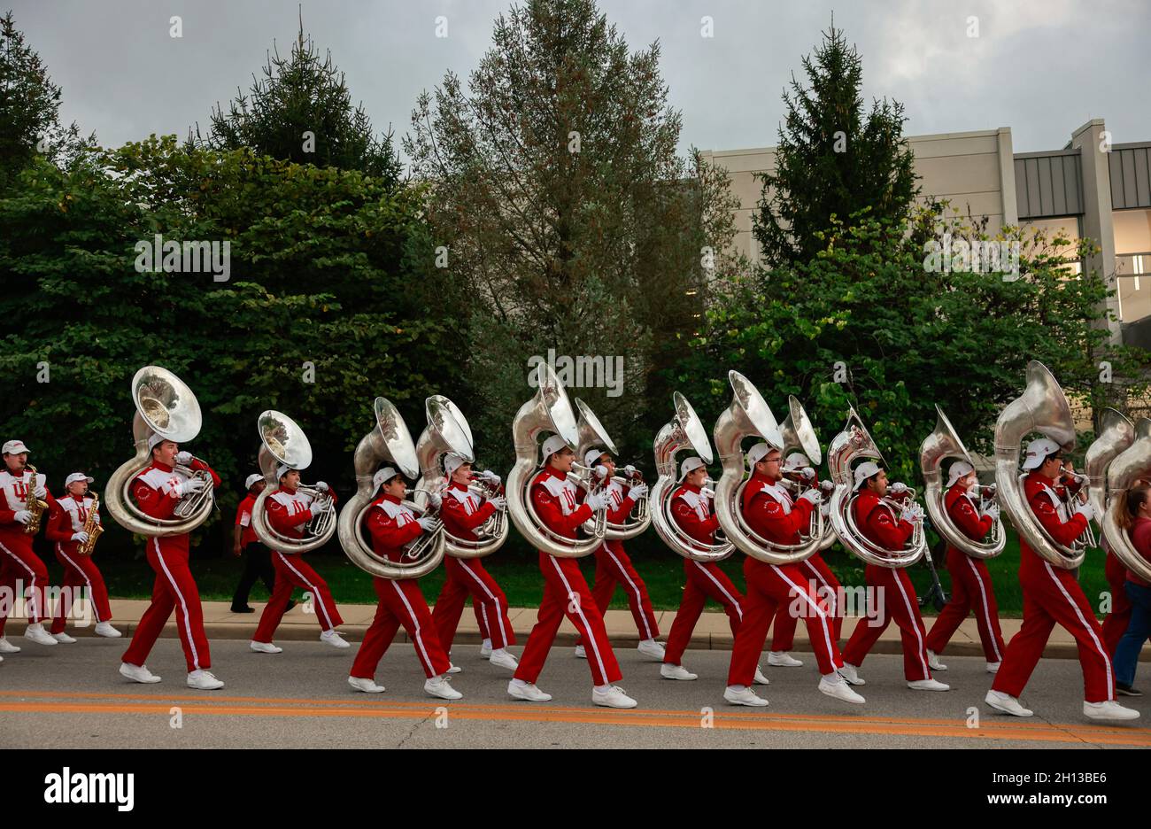 Bloomington, United States. 15th Oct, 2021. Members of the Indiana ...