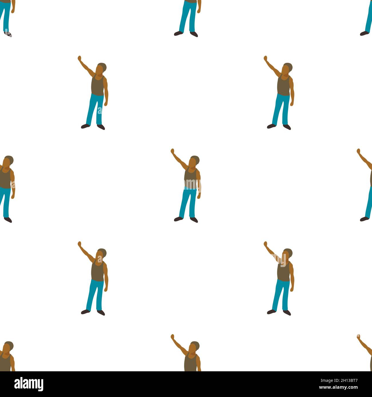 Man protest on the street pattern seamless background texture repeat ...