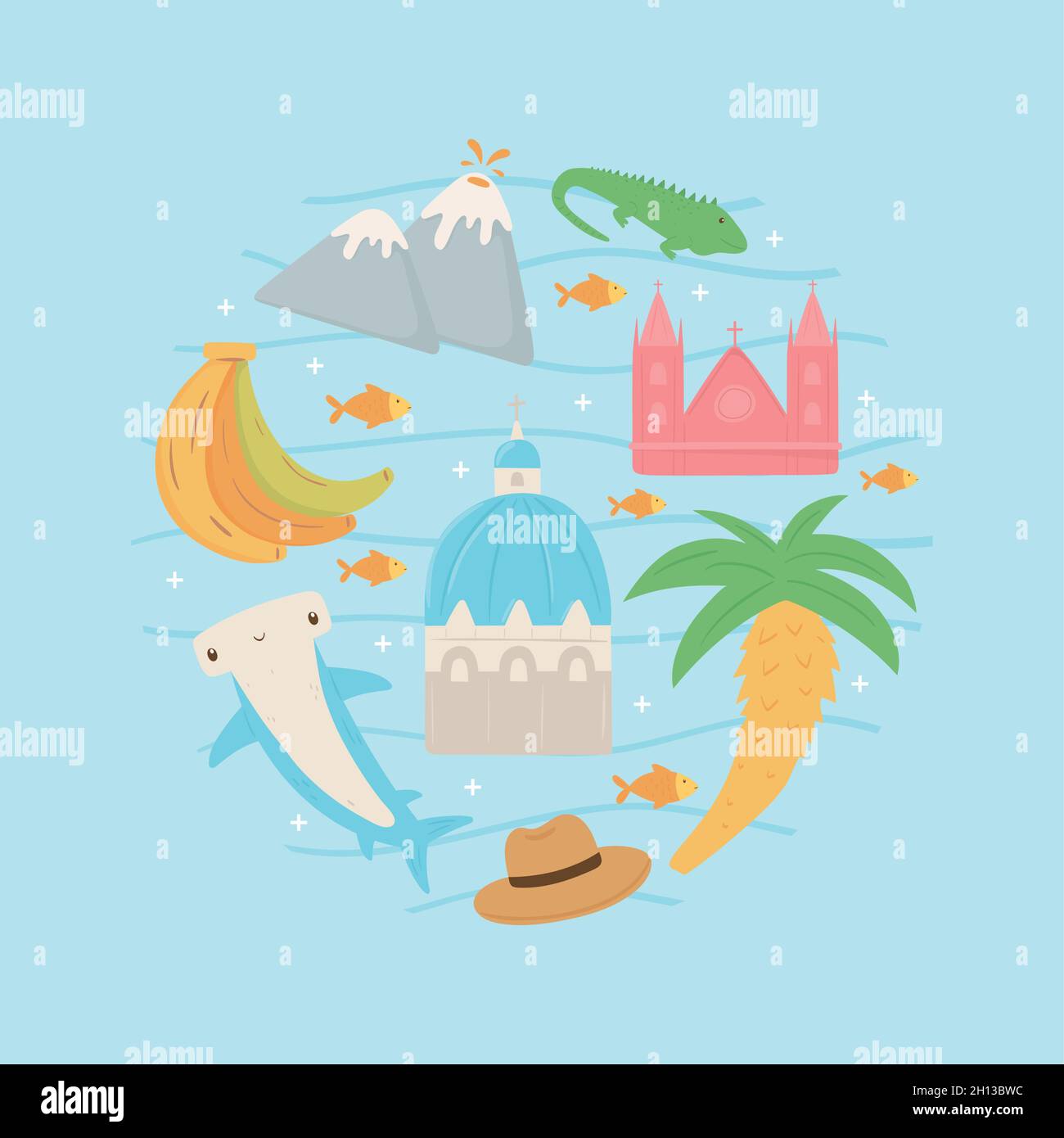 Volcano national park Stock Vector Images - Alamy