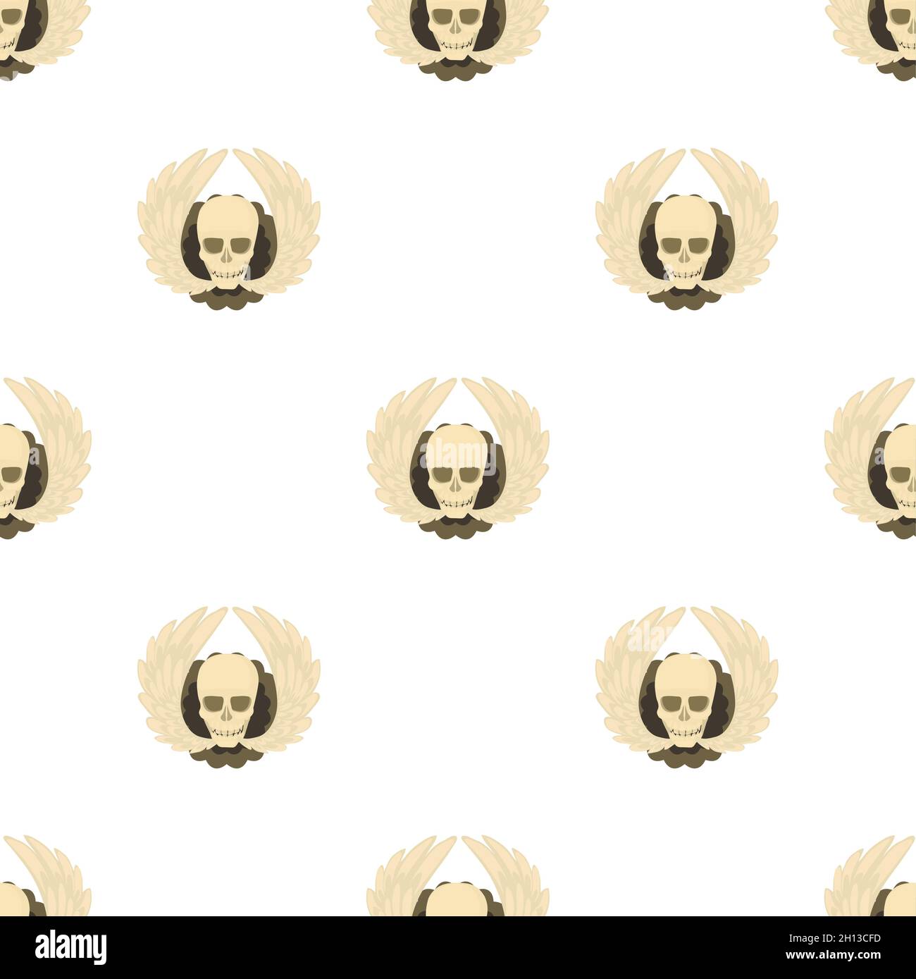 Skull with wings pattern seamless background texture repeat wallpaper ...