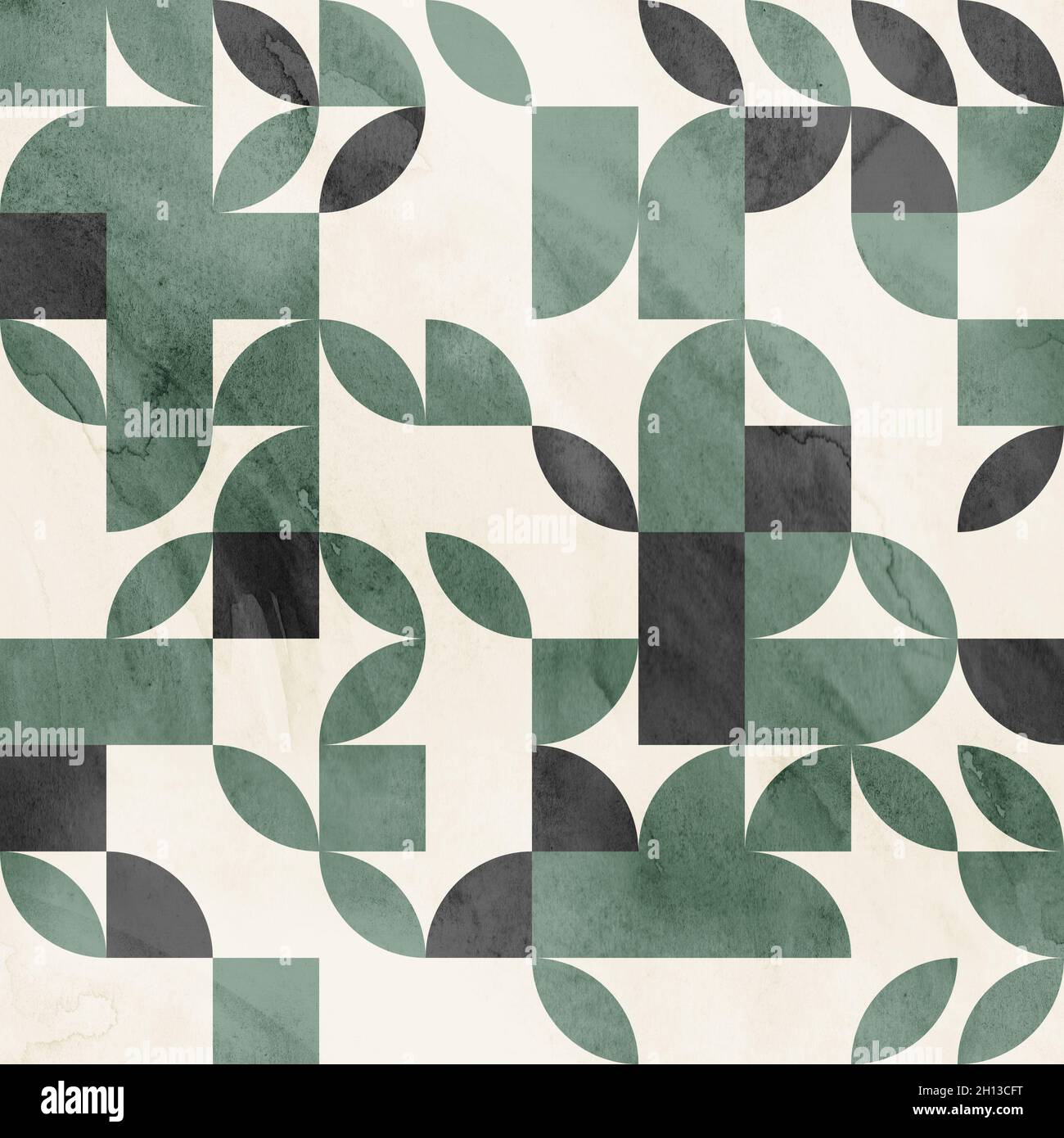 Seamless mid century retro watercolor geometric surface pattern design ...