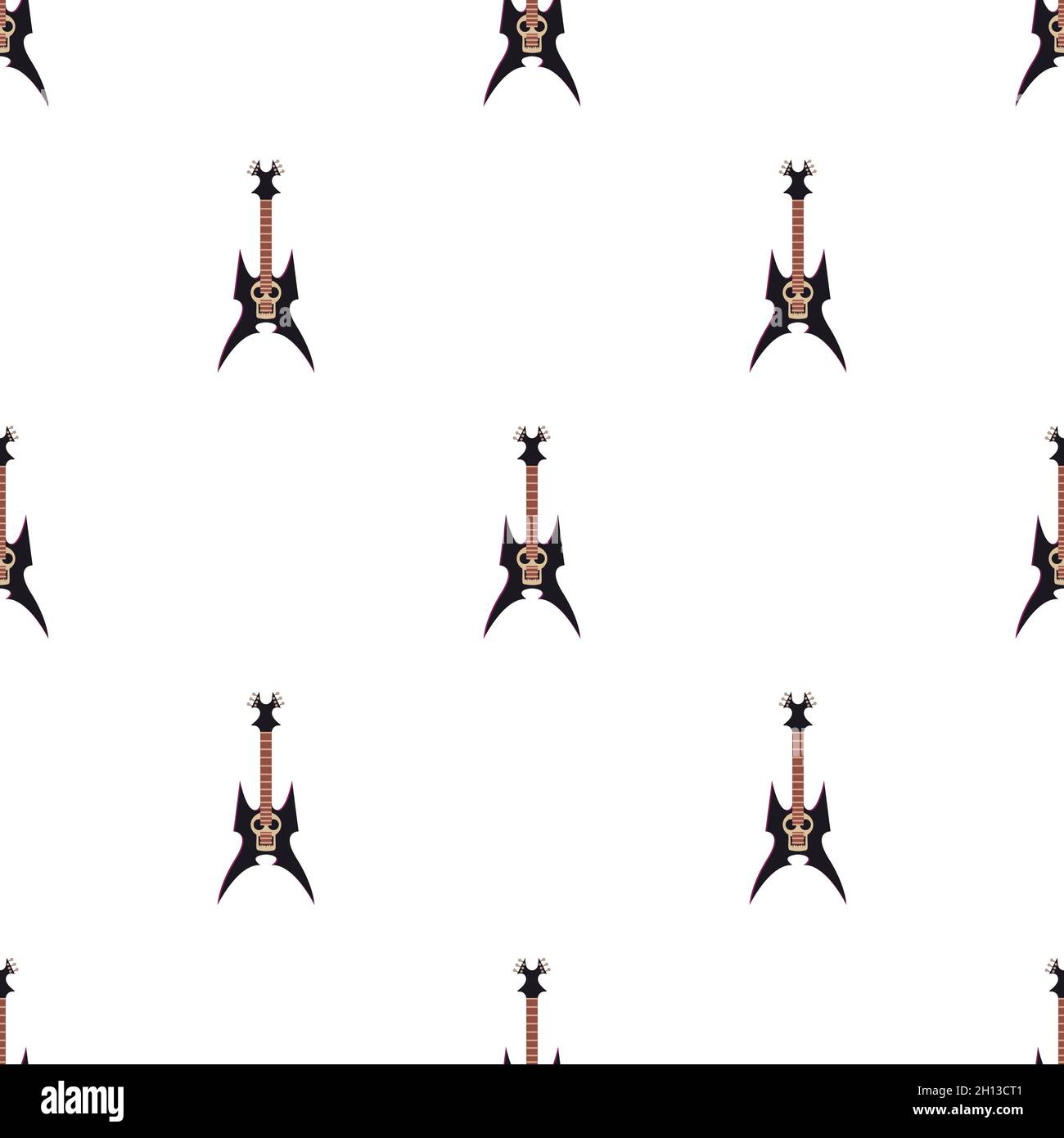 Black metal rock guitar pattern seamless background texture repeat ...